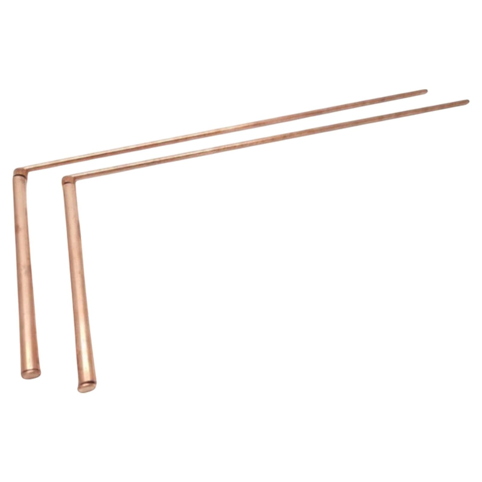 QccHieUs 2 Pieces Pure Copper Metal Detection Rods Finding Tool Copper ...