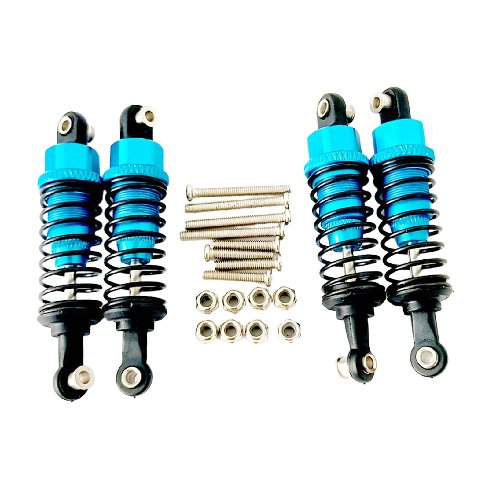 QccHieUs 4 Pieces RC Car Shock Absorbers 1/12 1/16 Scale Sturdy Metal ...