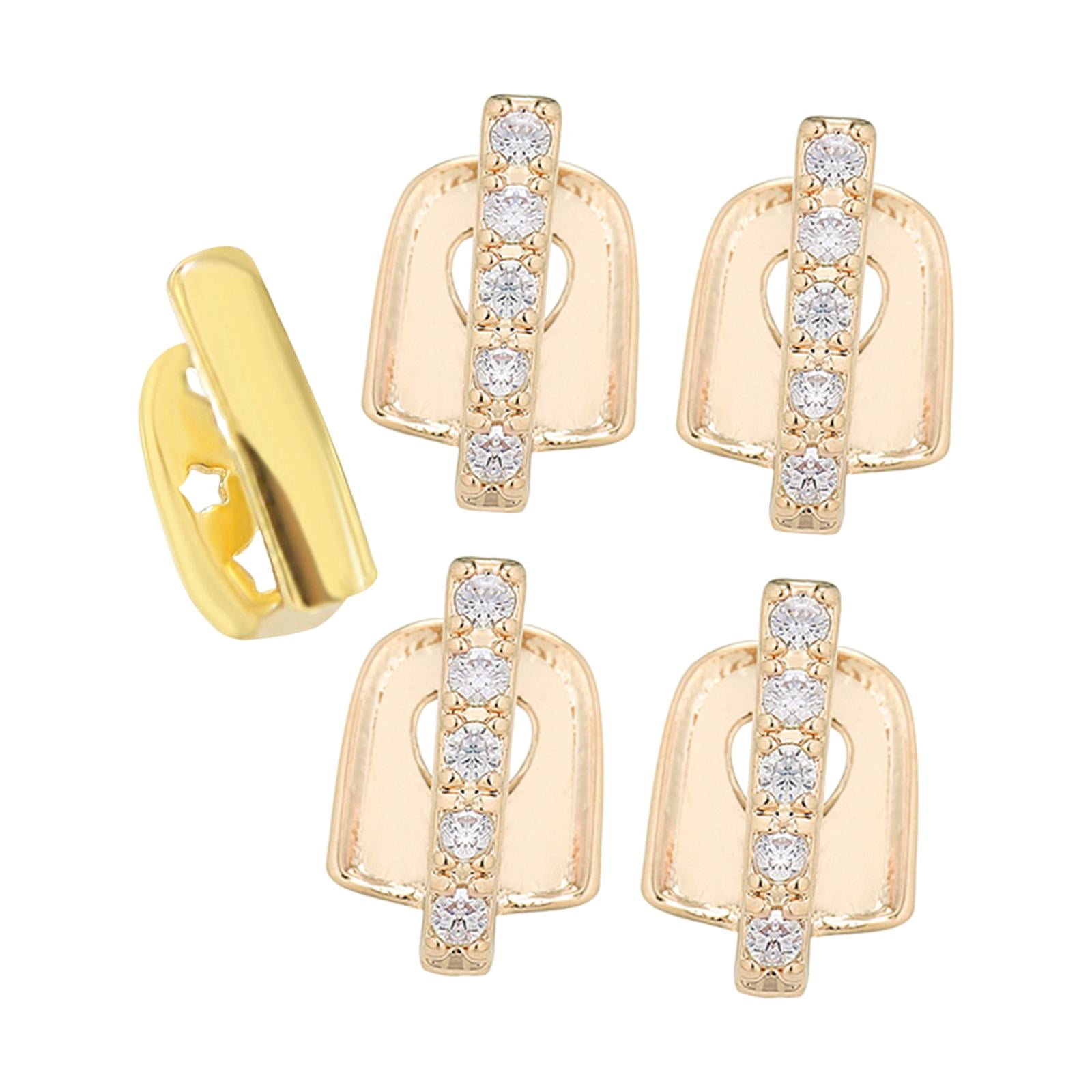 QccHieUs 5Pcs Rapper Costume Mouth Grillz Gifts Photography Prop Tooth ...