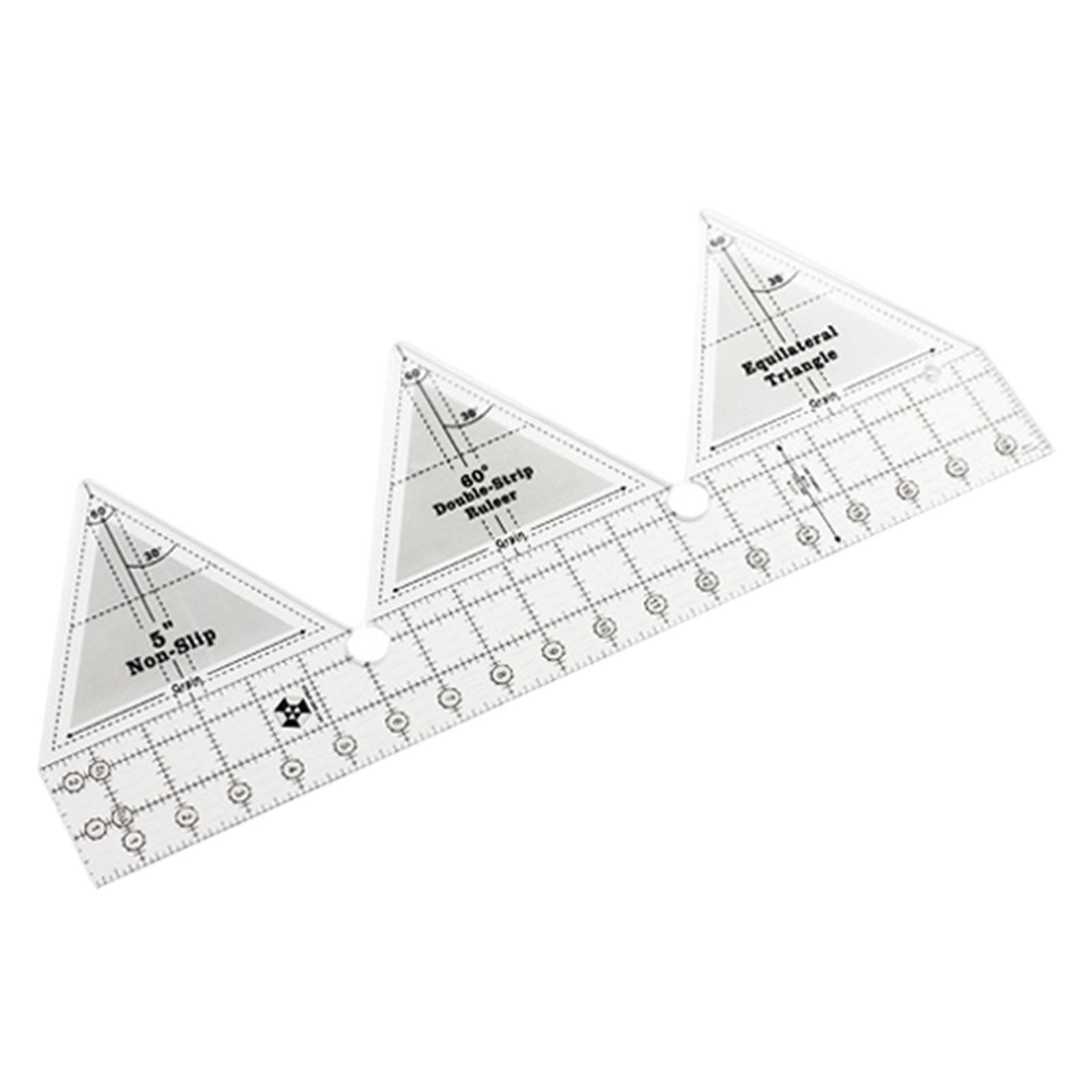 QccHieUs 90 Degree Double Strip Quilt Ruler Triangle Acrylic Novelty ...