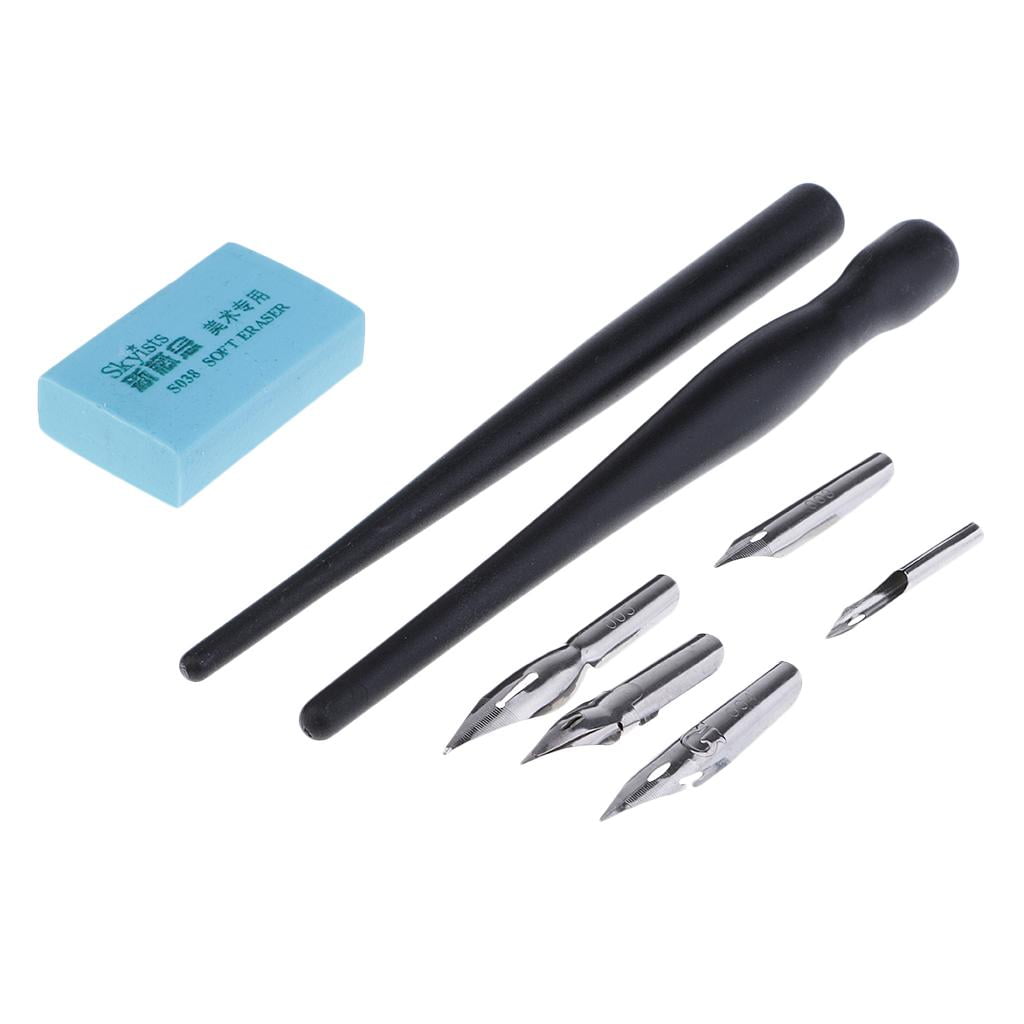 QccHieUs Black Comic Fountain Pen Dip Pen Kit for Drawing Comic Art ...