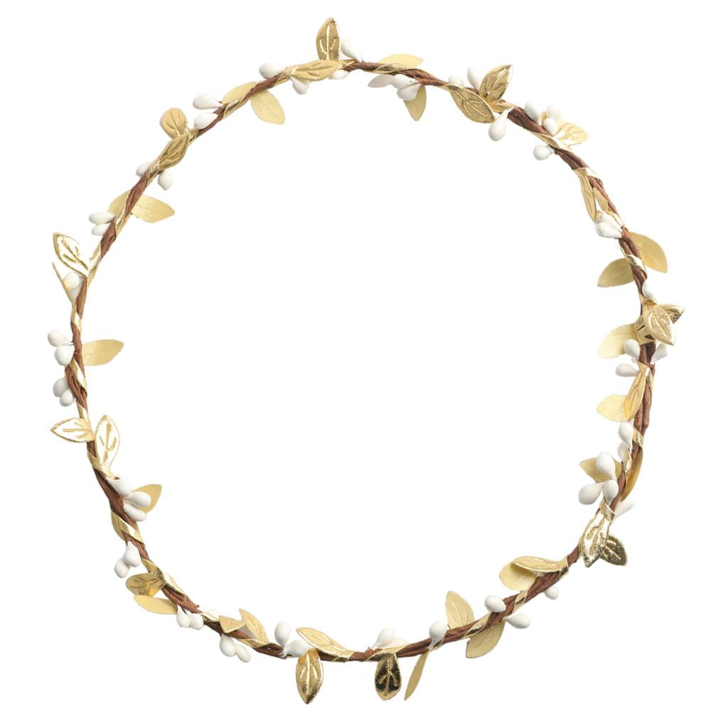 QccHieUs Bohemian Flower Leaves Garland Forehead Hair Band Beach Wreath ...