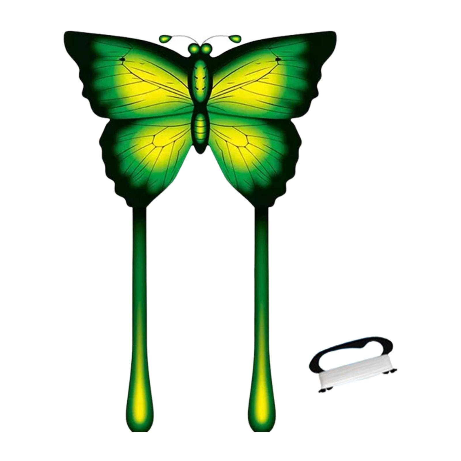 QccHieUs Butterfly Kite 100M Line Handle Included Portable Kids Kite ...
