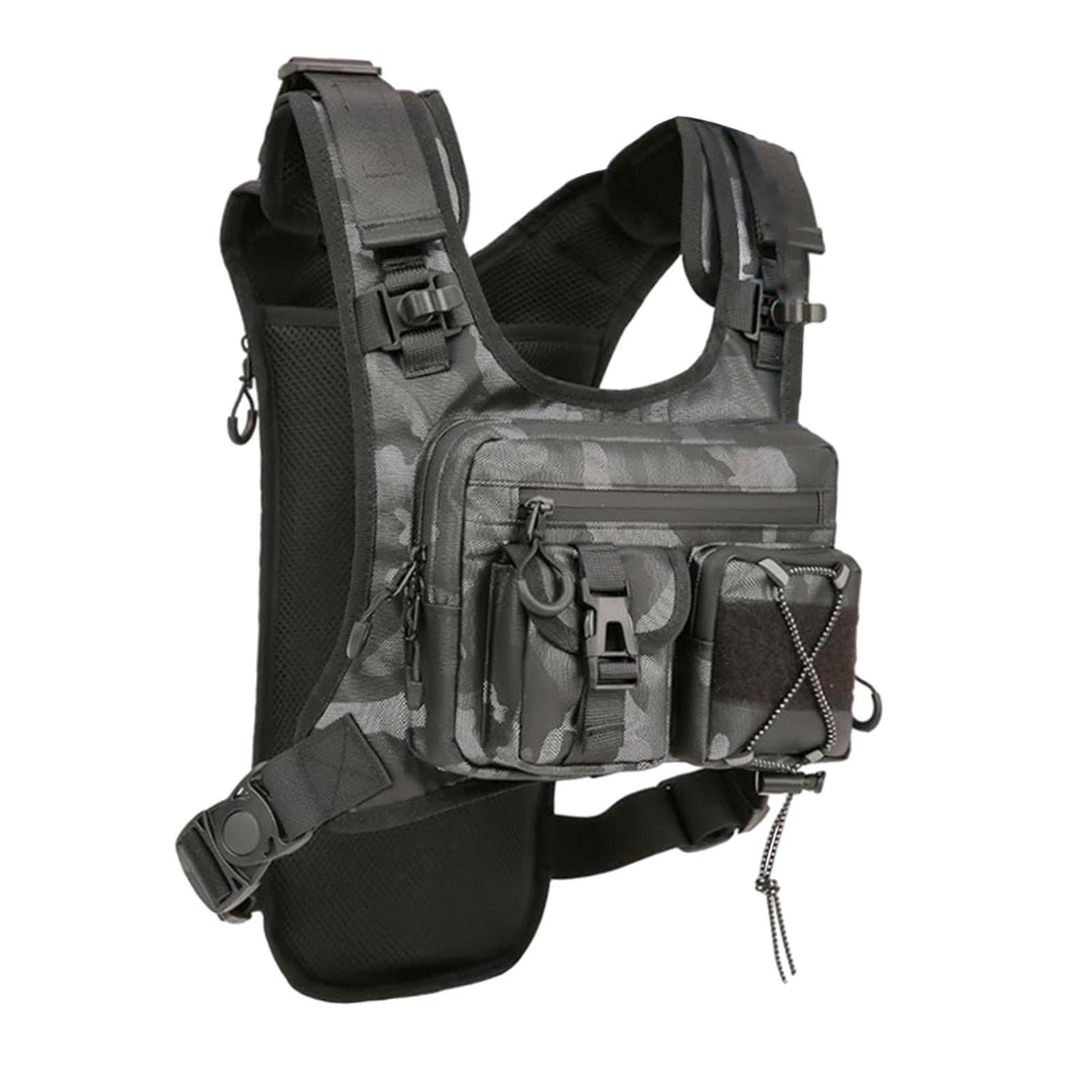 QccHieUs Chest Rig Bag Adjustable Shoulder Straps Chest Pack for Travel ...