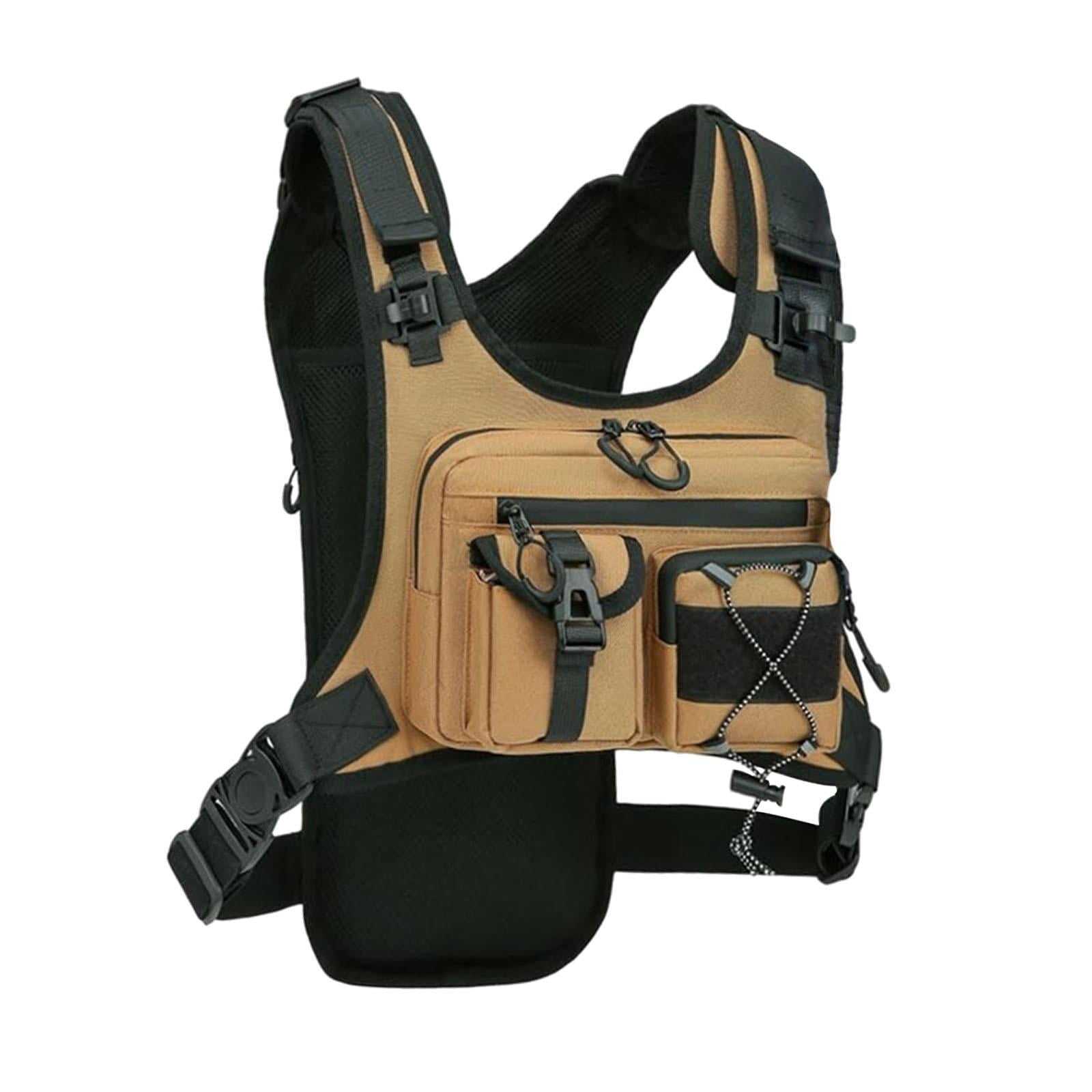 QccHieUs Chest Rig Bag Adjustable Shoulder Straps Chest Pack for Travel ...