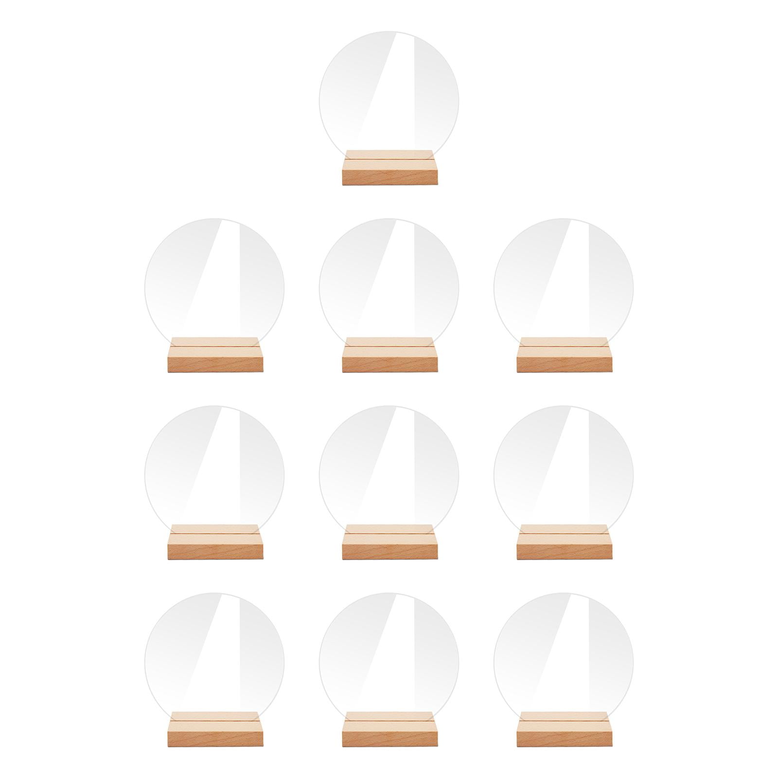 QccHieUs Elegant Acrylic Table Cards Set with Holder for Wedding ...