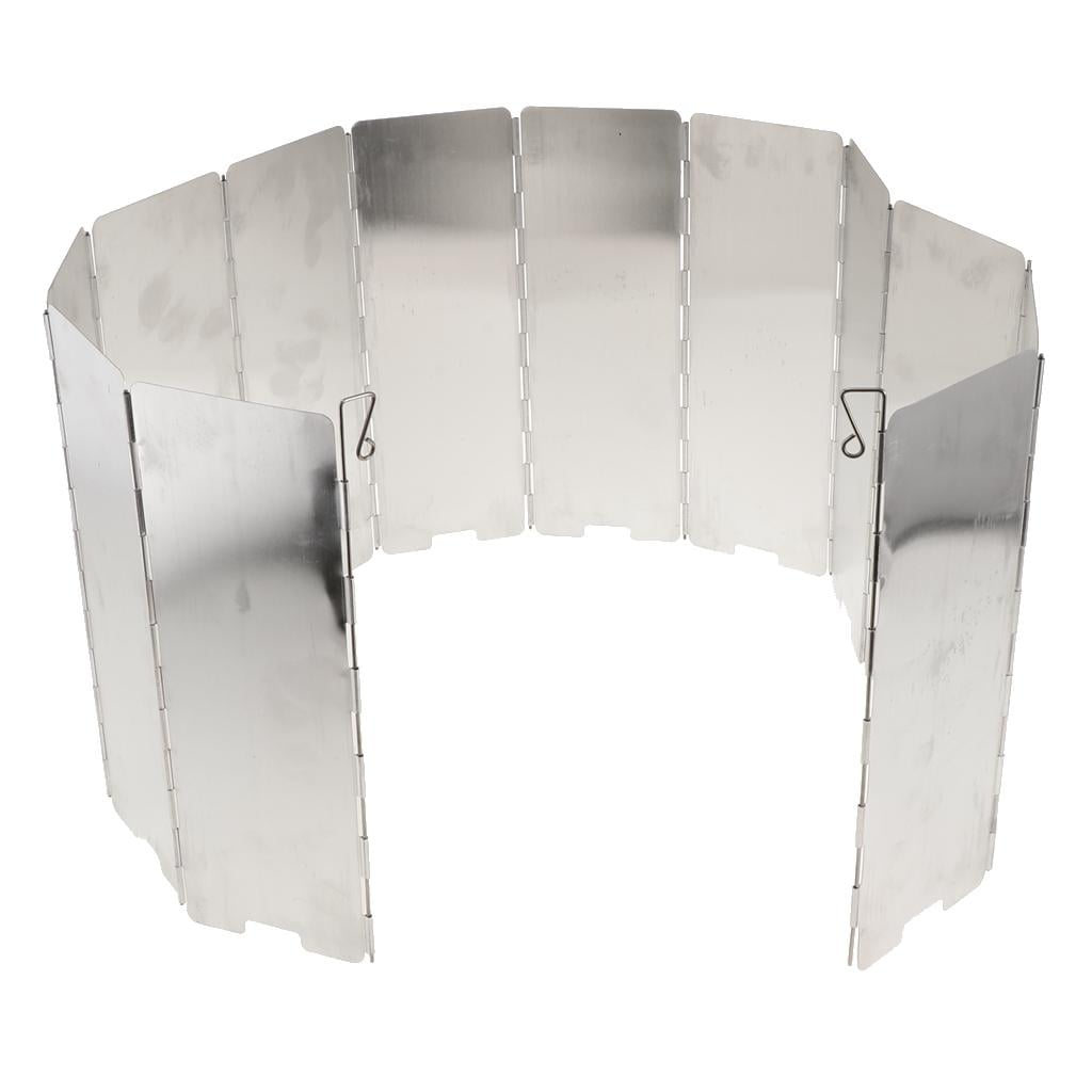 QccHieUs Foldable Camping Cooker Gas Stove Wind Screen Windshield for ...