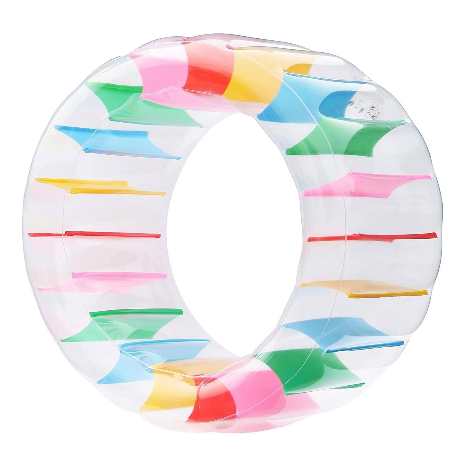 QccHieUs Inflatable Wheel Roller Pool Float Swimming Pool Water Wheel ...
