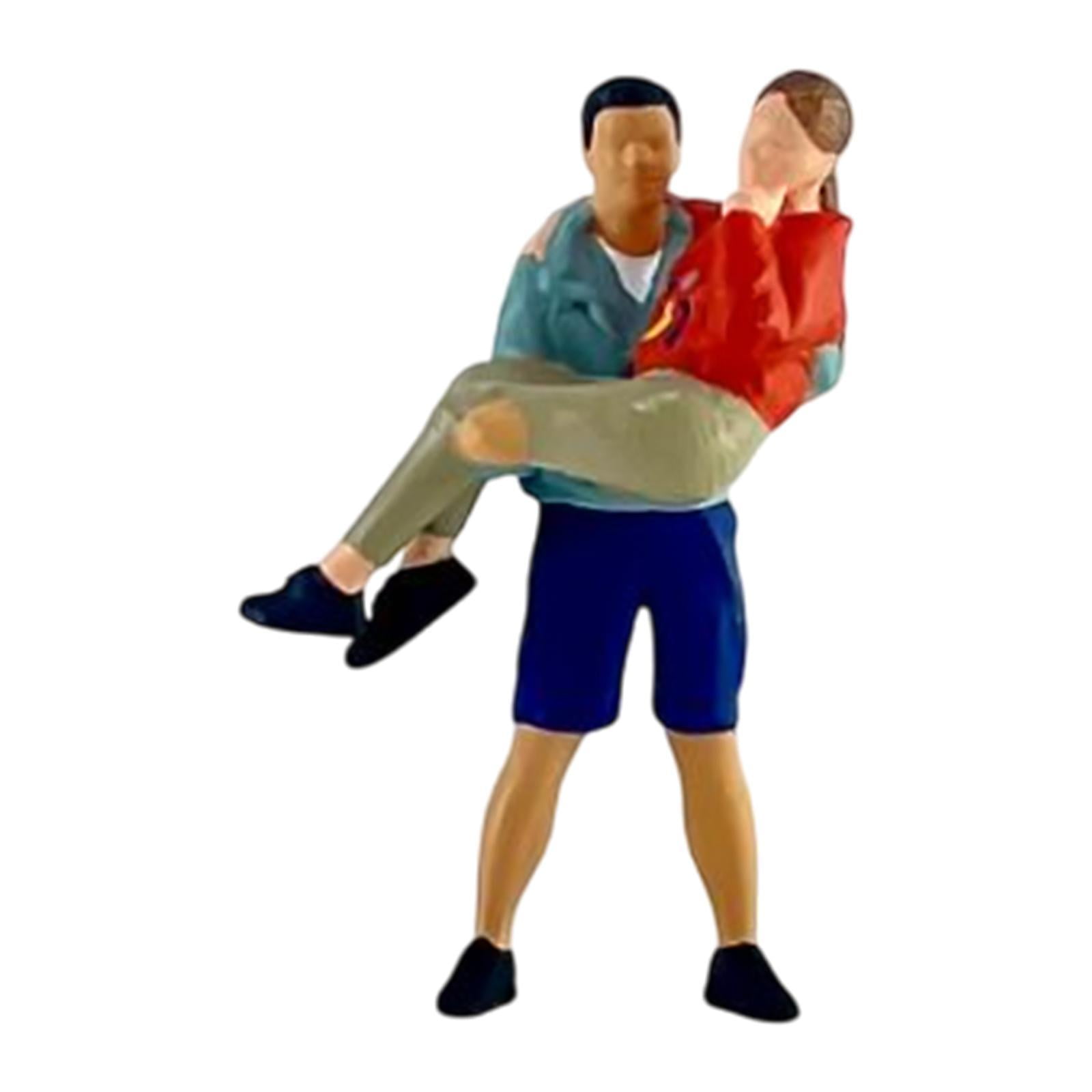 QccHieUs Miniature People Figurines 1/64 Scale Dollhouse Accessories ...