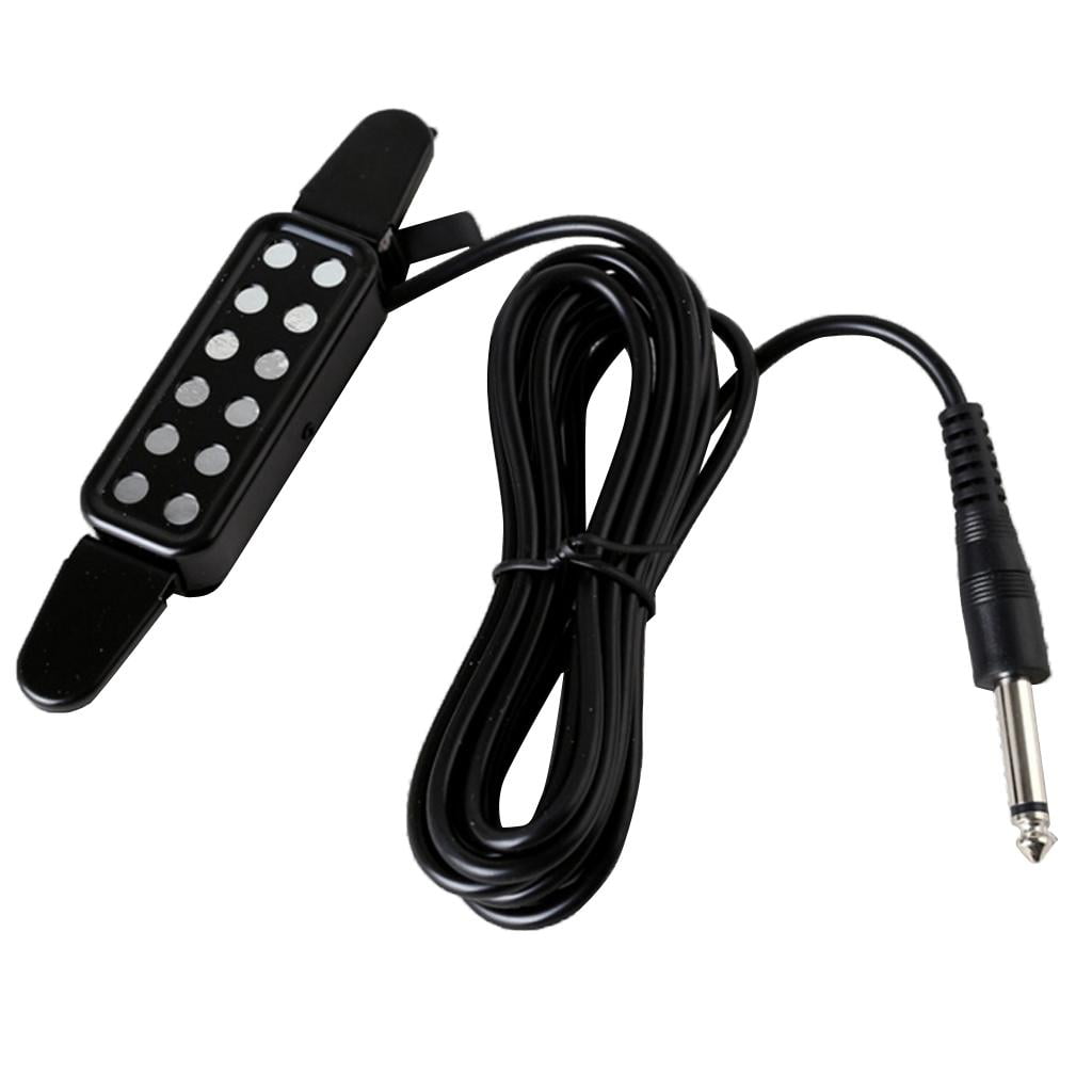 QccHieUs Plastic Guitar Soundhole Pickup 12 Holes 6.35mm Plug 300cm ...