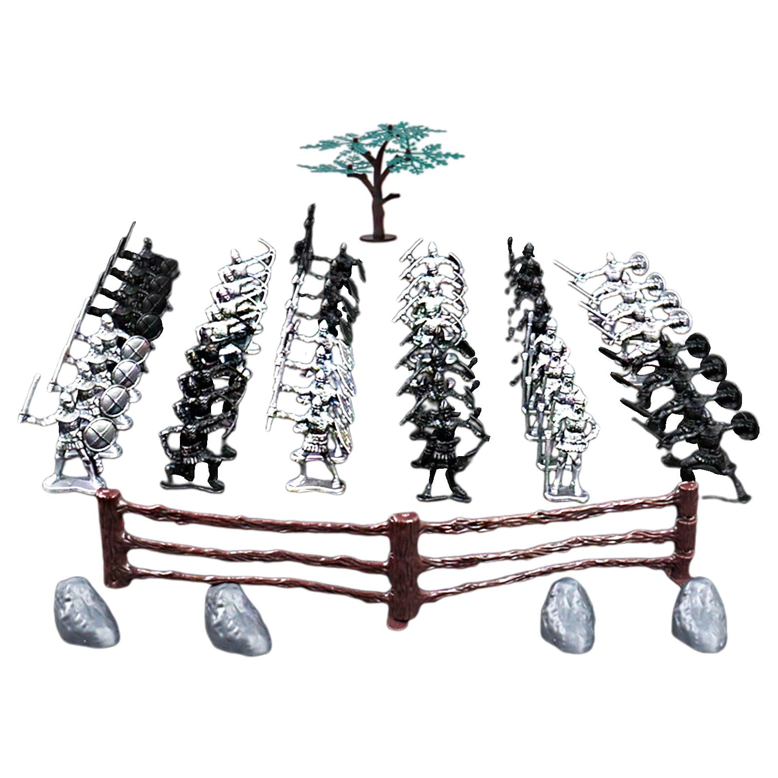 QccHieUs Plastic Medieval Knight Soldier Toys, Men and Shield Action ...