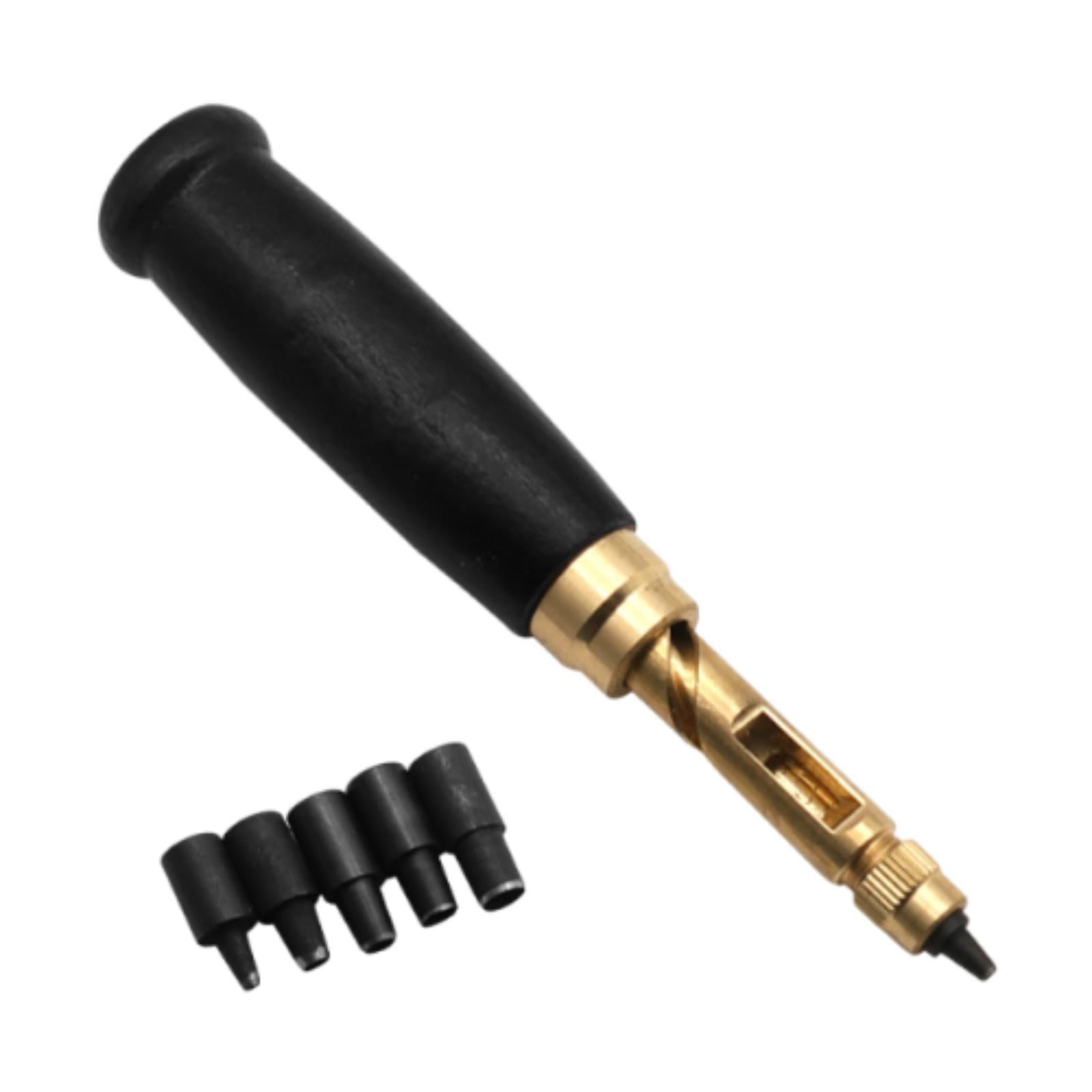 QccHieUs Screw Hole Punch Paper Hole Punch Leather Tool 6 Tips Sizes 1 ...