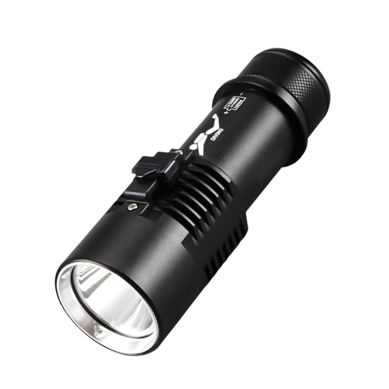 QccHieUs Scuba Diving Light Underwater Flashlight (White Lighting ...