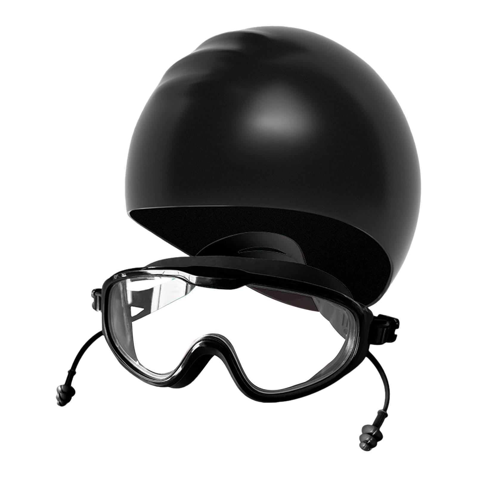 QccHieUs Swim Goggles And Cap with Ear Plugs for Adults, Adjustable ...
