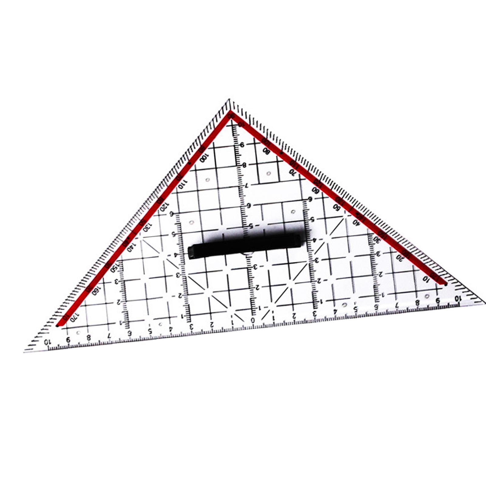 QccHieUs Triangle Ruler Easy Read Lightweight Portable 25cm Triangle ...