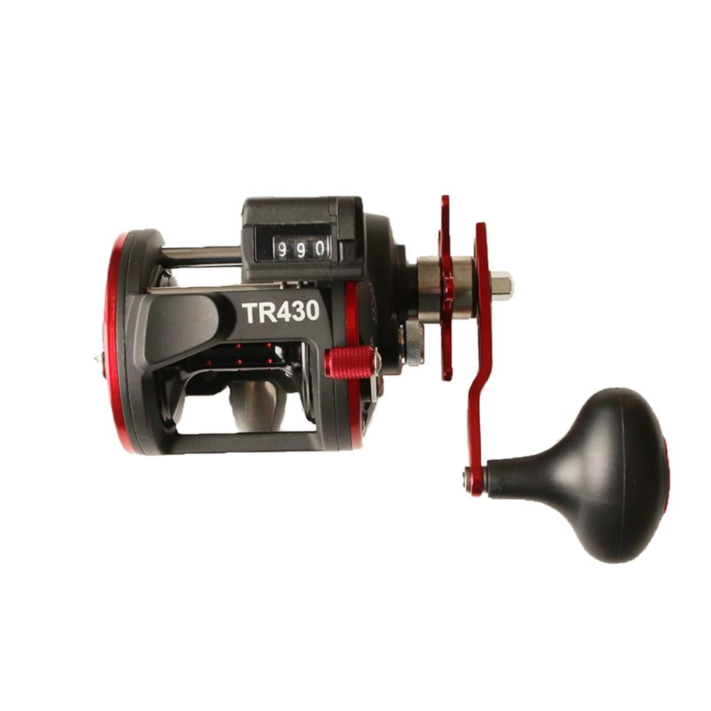 QccHieUs Trolling Reel with Line Counter Saltwater Level Wind Fishing ...
