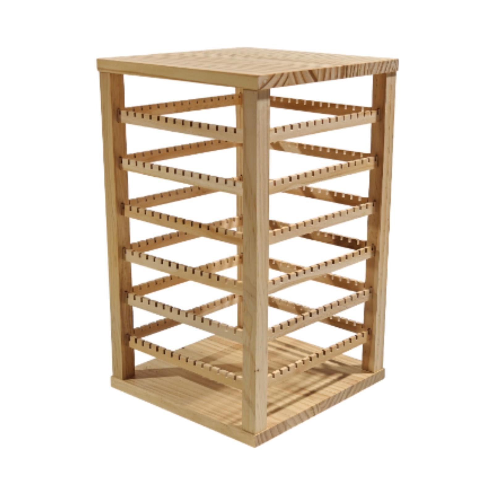 QccHieUs Wood Rotating Jewelry Display Stand Jewelry Display Multi Tier ...