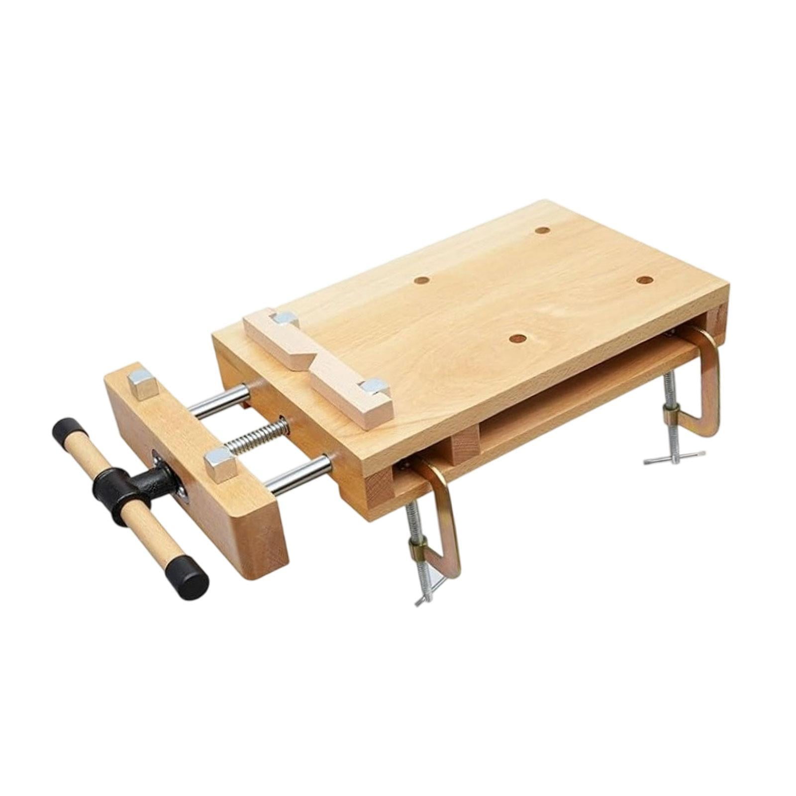 QccHieUs Wood Vise for Workbench Hard Wood Vise Kit Clamps Tools with G ...