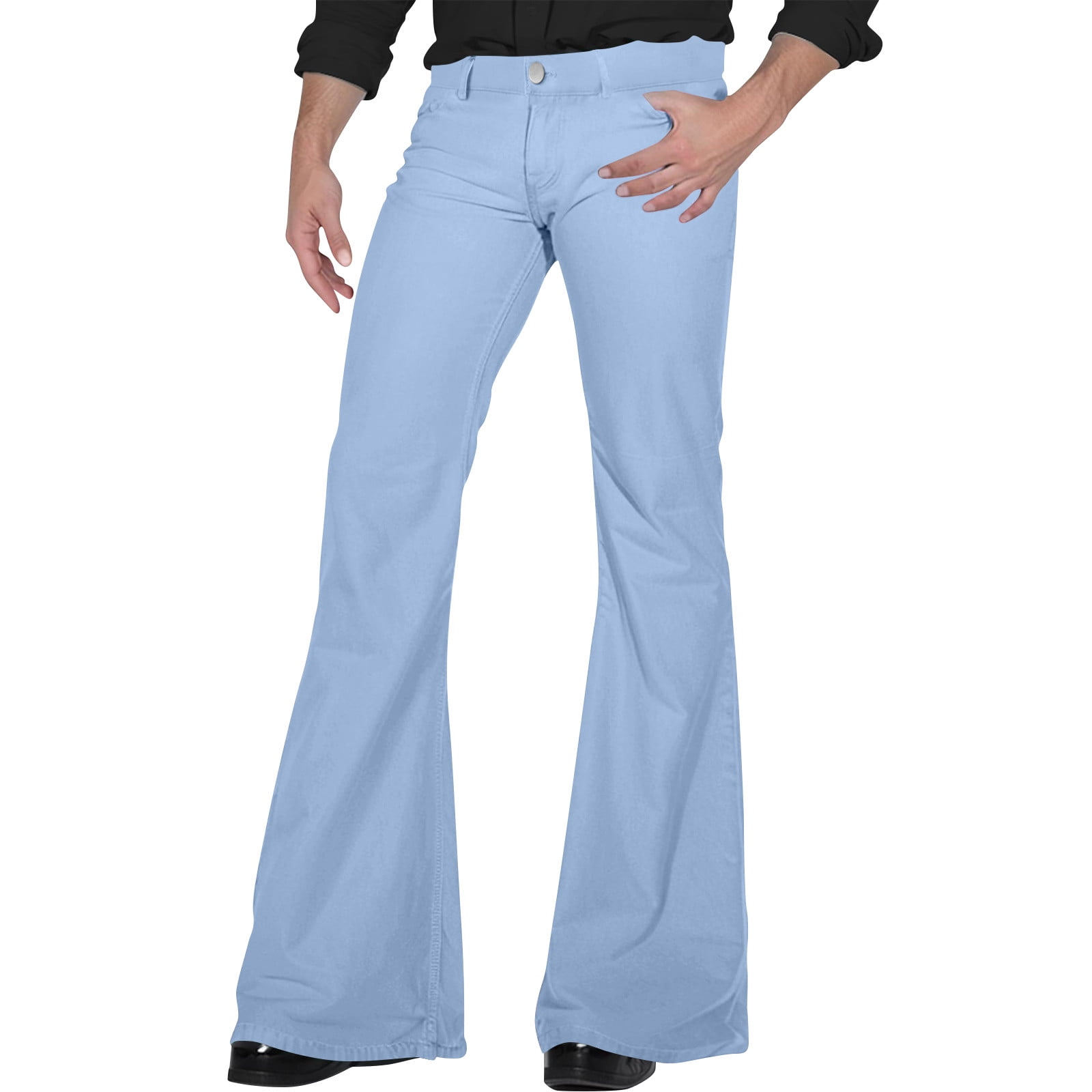 Qcmgmg 70s Disco Pants for Men,Mens Bell Bottom Jeans Pants,60s 70s ...