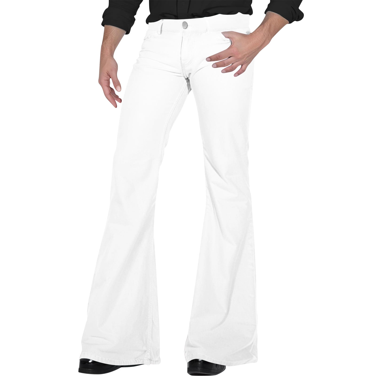 Qcmgmg 70s Disco Pants for Men,Mens Bell Bottom Jeans Pants,60s 70s ...