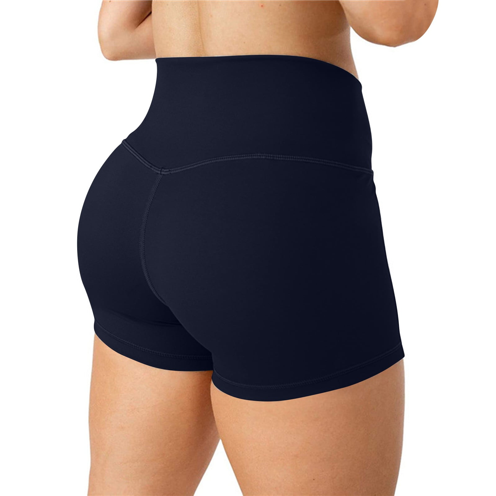 Qcmgmg Gym Shorts For Women Crossover Slim Fit High Waisted Athletic