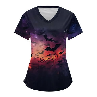 Tooniforms Holiday V-Neck Female Medical Scrub Top TF627 - Walmart.com