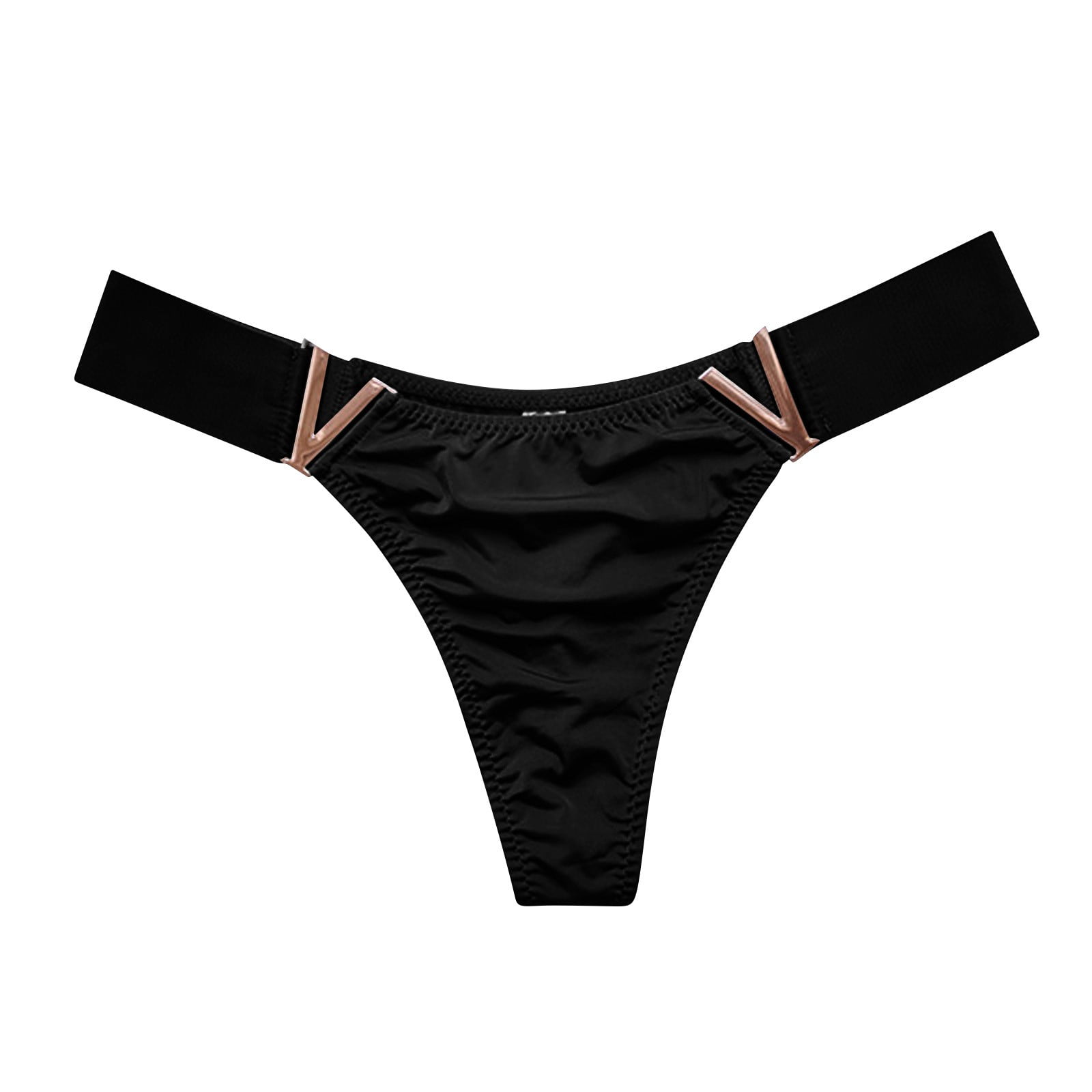 Qcmgmg Plus Size Thong Panties Low Rise Soft Sexy Woman Underwear
