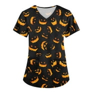 Tooniforms Halloween V-Neck Women Medical Scrub Top TF639 - Walmart.com