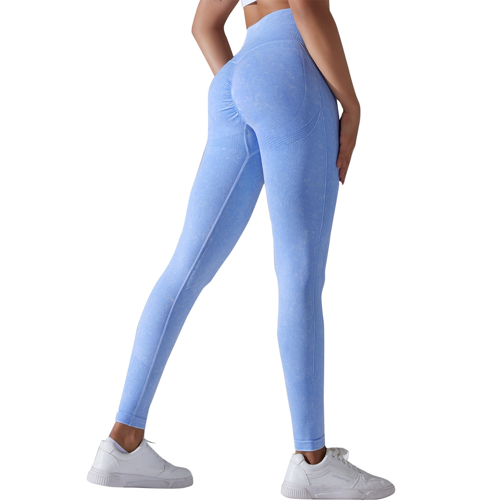 Qcmgmg Scrunch Leggings For Women Seamless Running High Waisted Workout Yoga Pants Tummy Control