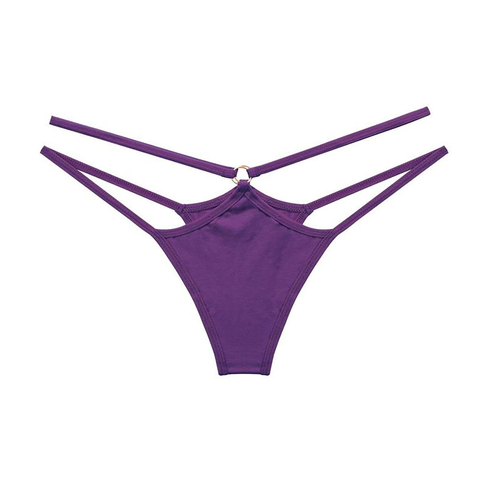 Qcmgmg Thong Panties Stretch Strappy Sexy No Show Ladies Underwear Soft