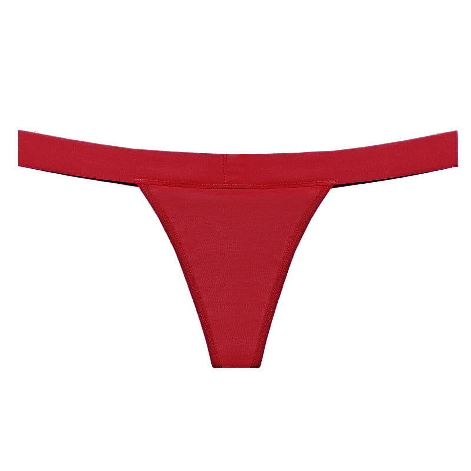 Qcmgmg Thong Underwear Cotton No Show Low Rise Soft Ladies Underwear T