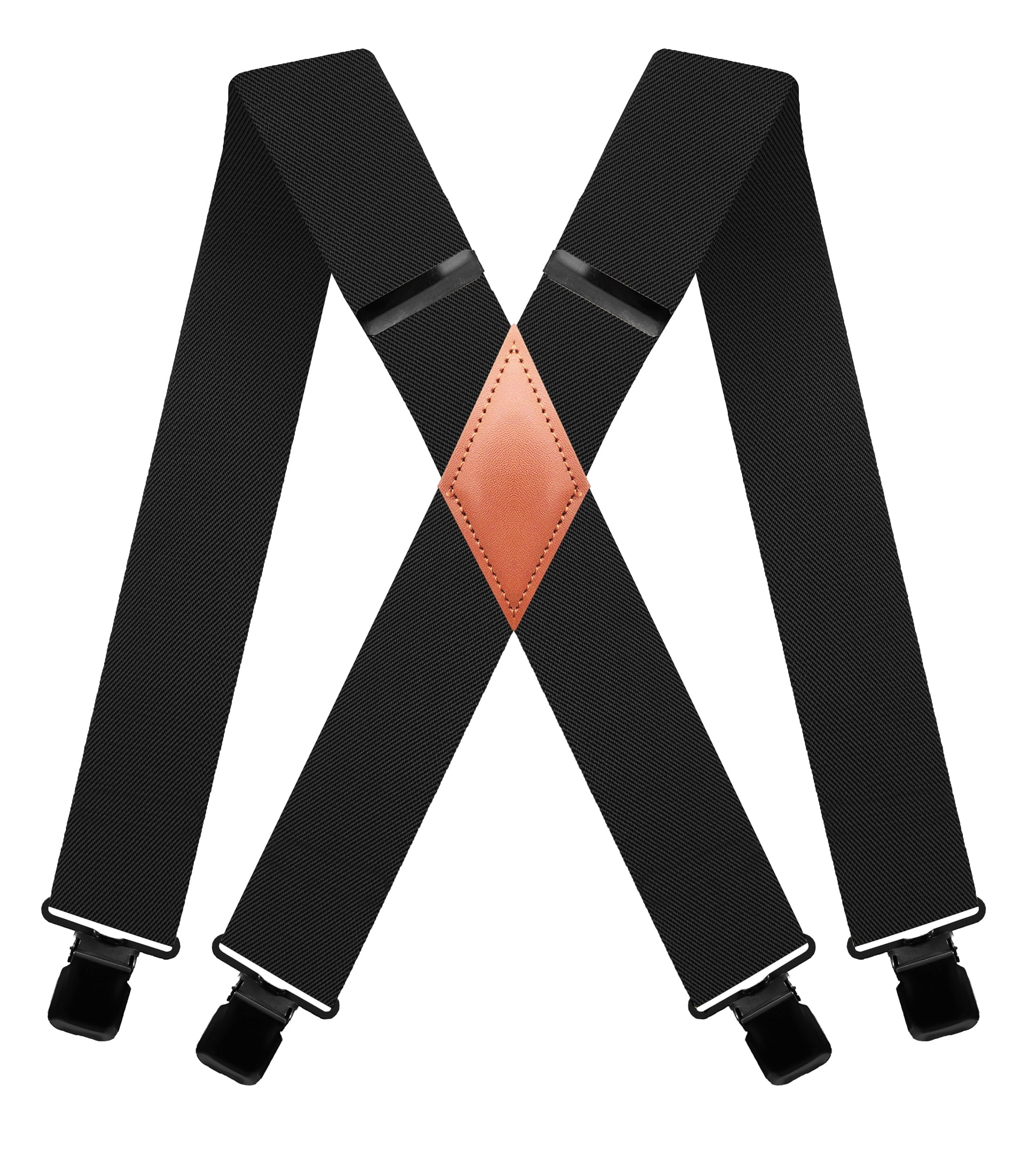 Qcwqmyl Black Suspenders for Men Heavy Duty Big and Tall,2" Wide with ...