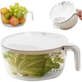 Qczoyp Rice Strainer, Safe Plastic Rice Washer Strainer Bowl with Drain ...