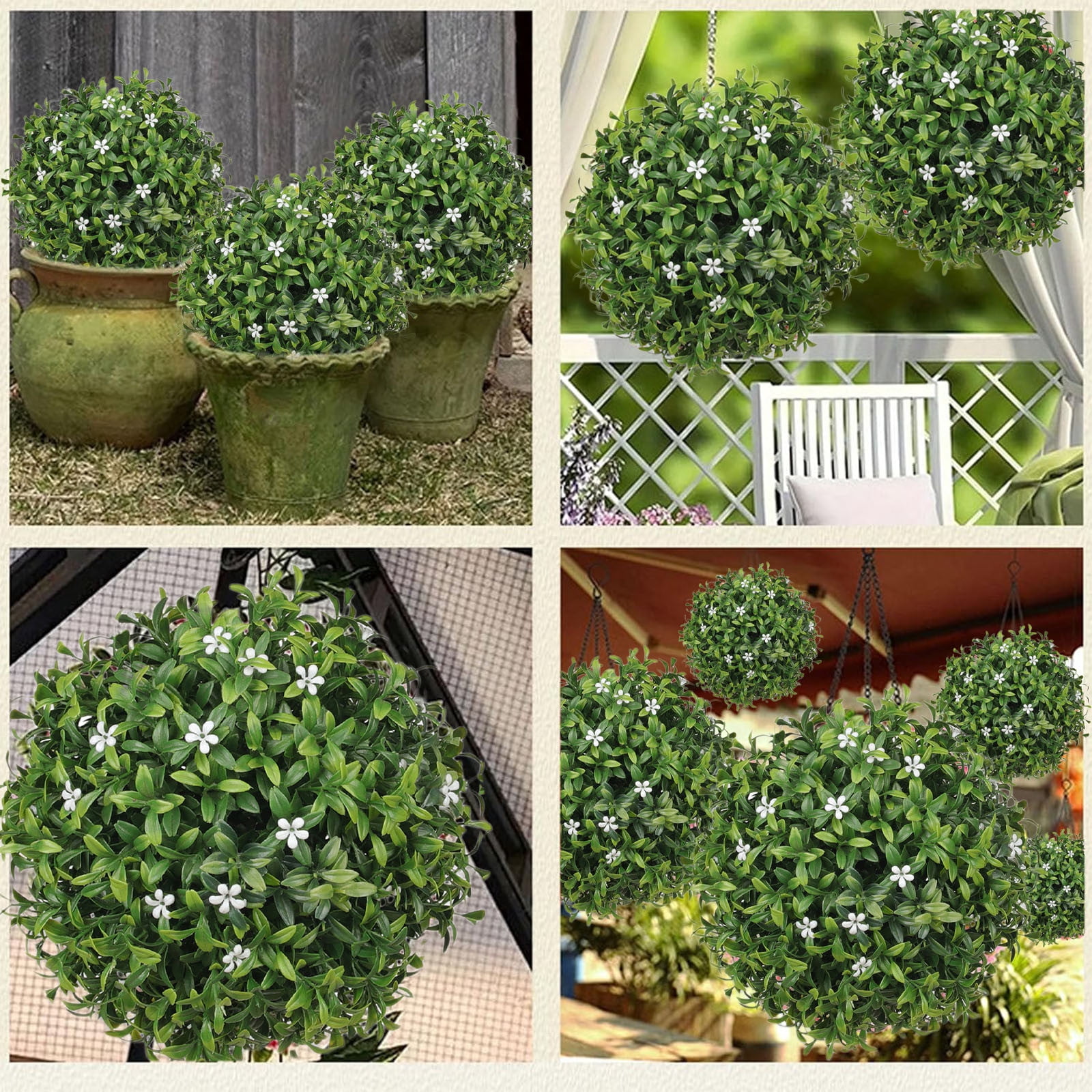 Qdahuk Christmas Hanging Flower Ball Decor,Wisteria Flower Balls for ...