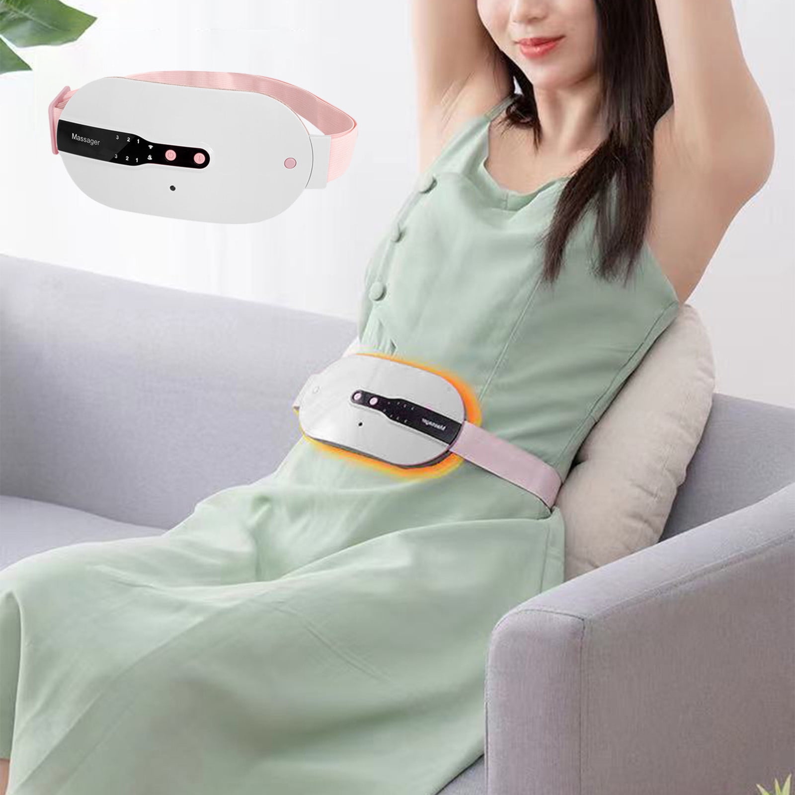 Qdahuk Rechargeable Abdominal Massager, 3-Mode Heating & Vibration ...
