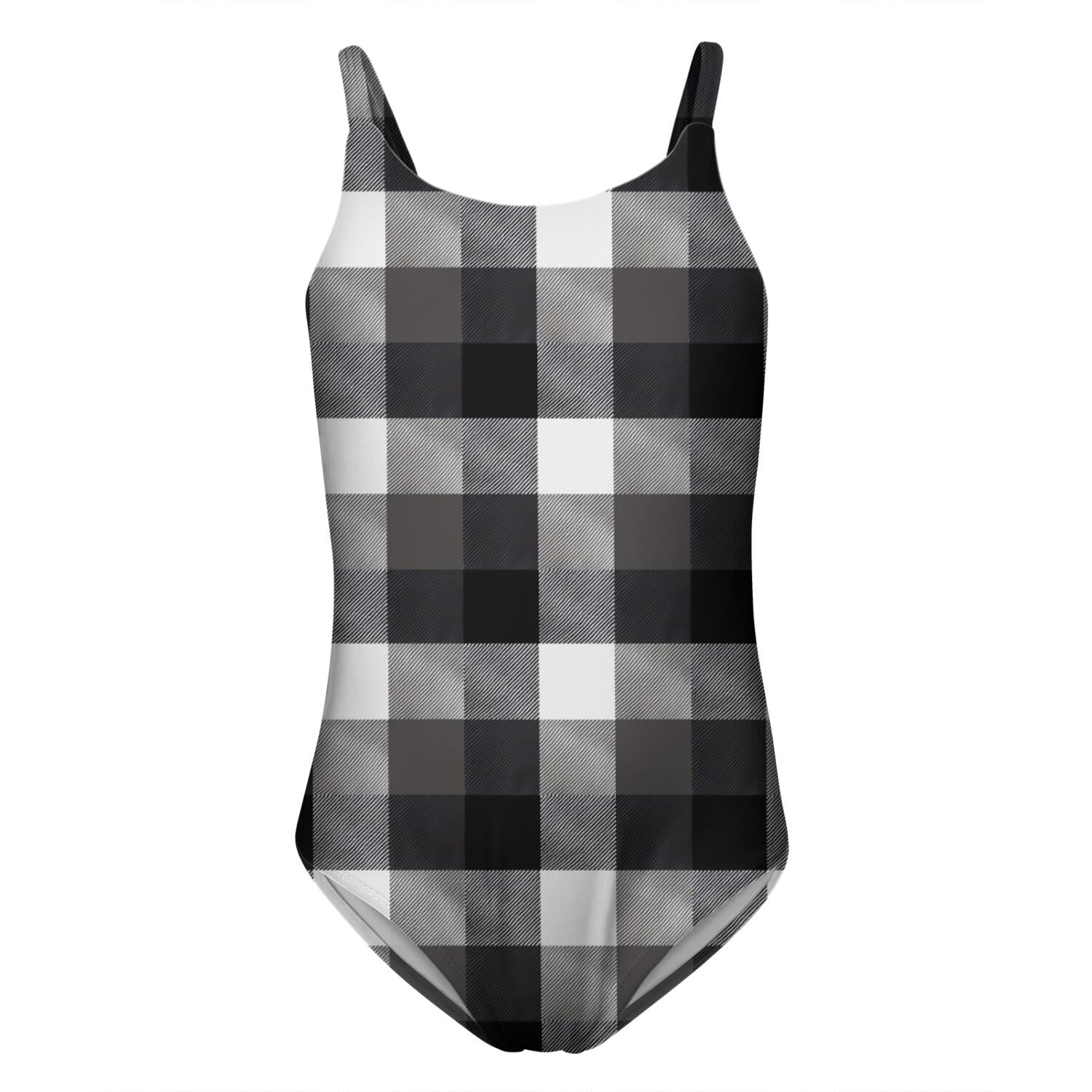 mshcbui Girls' Black & White Sport One Piece Swimsuits for Swimming ...