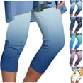Qeaghou Capri for Woman Plus Size Knee Length Capris Leggings Summer ...