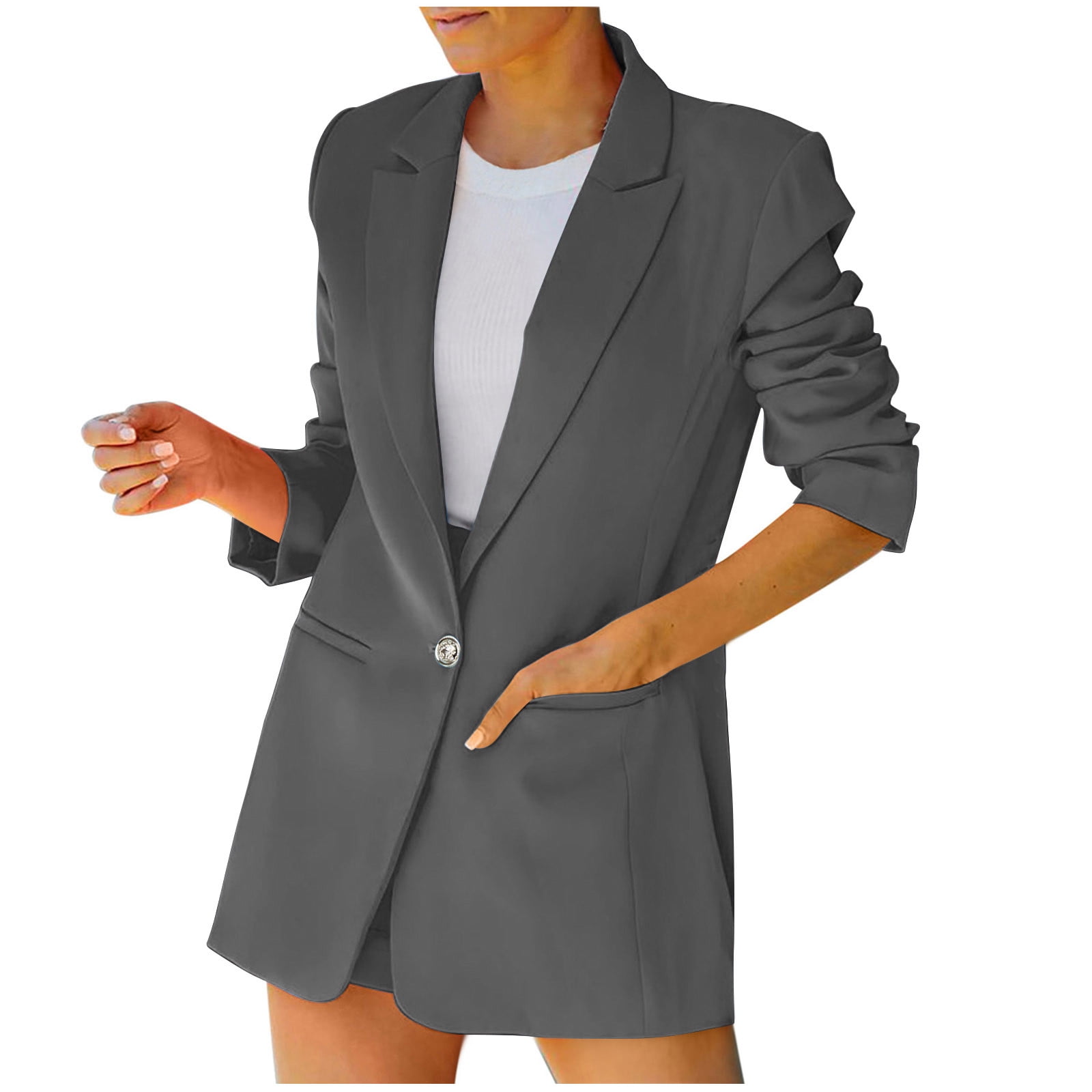 Qeaghou Prime Deals Blazer for Women Business Casual Button down Blazer ...