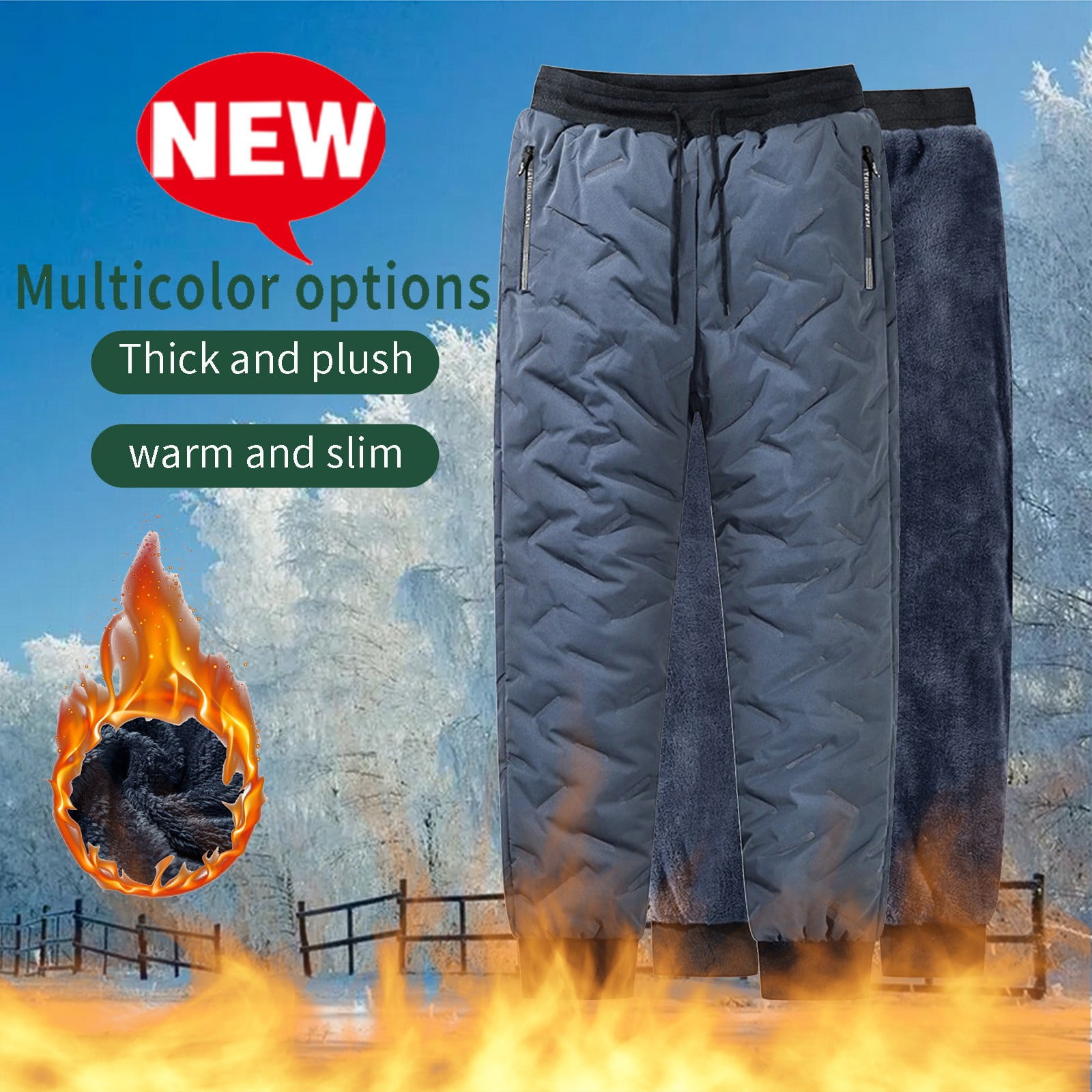 Qeaghou Snow Pants for Women 2024 Winter Fleece Lined Thicken Warm Ski ...