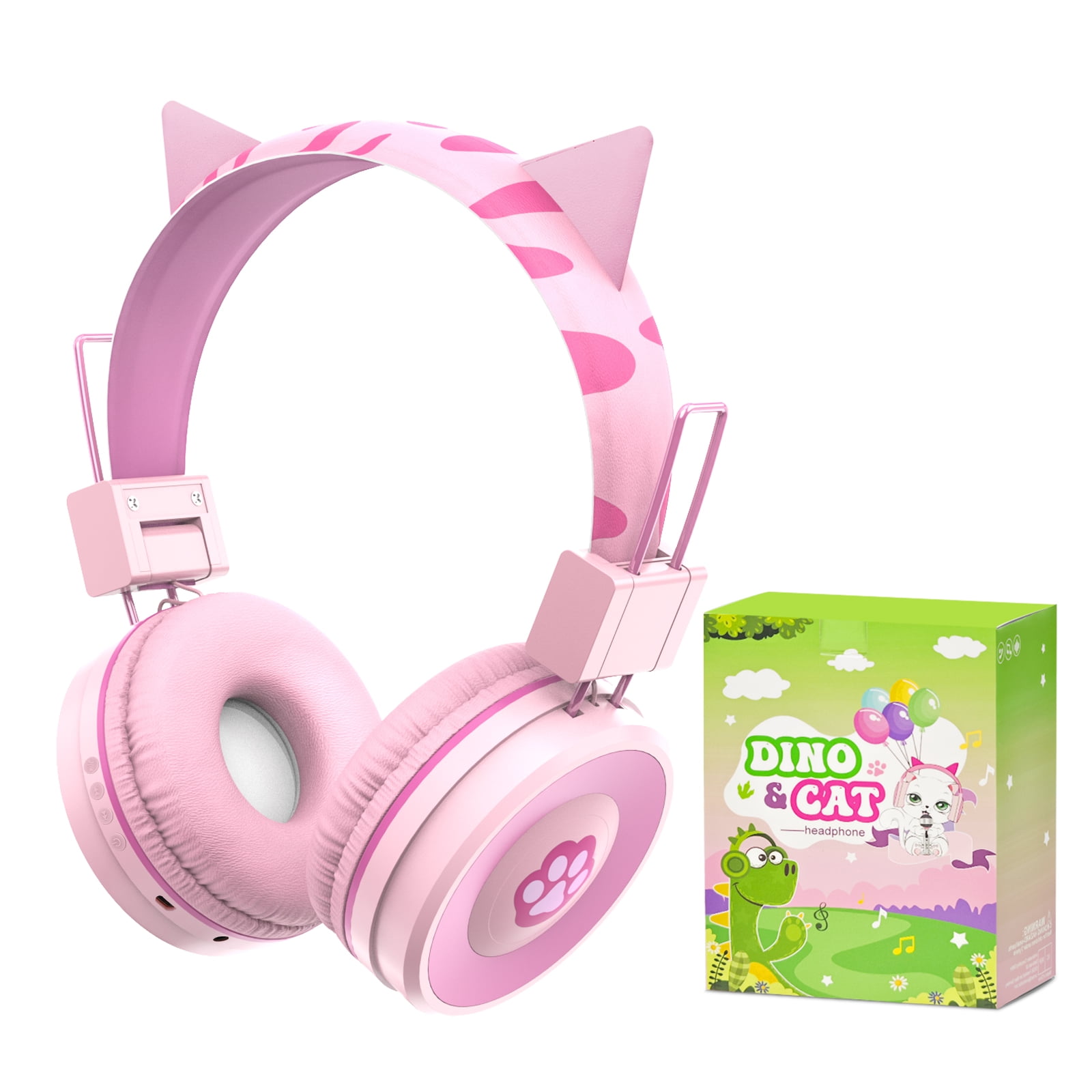 QearFun Cat Headphones for Girls Kids for School,Kids Bluetooth ...