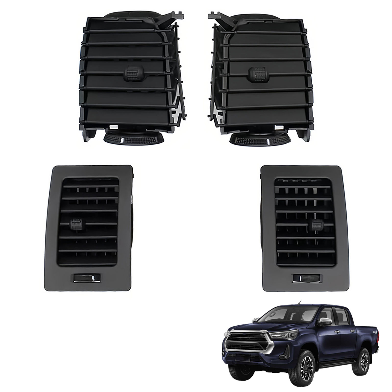Qeeadeea Car Center Console Dash Air Vent Panel For Toyota Hilux 2004 ...