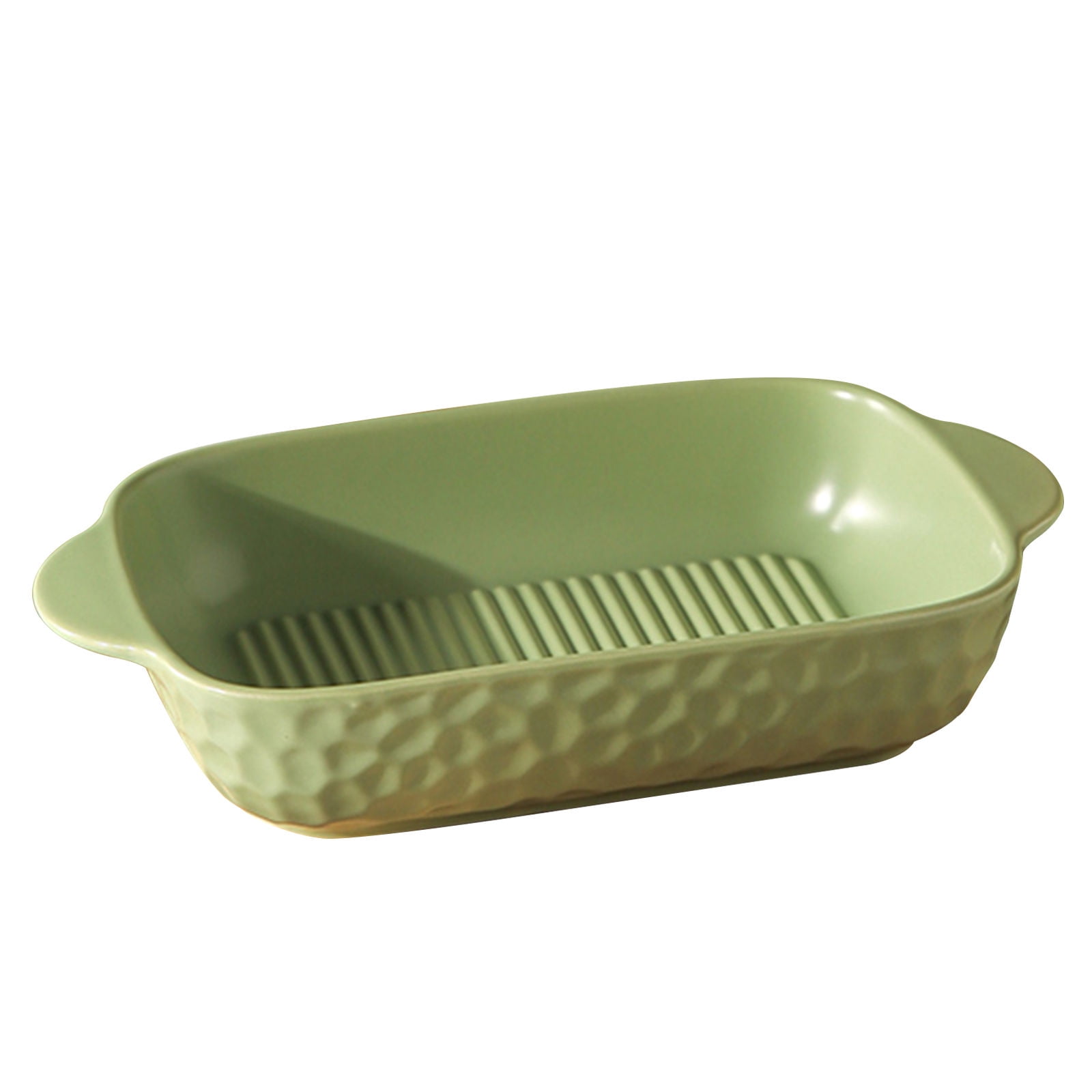 Qeeadeea Ceramic Baking Dish With Handles, Rectangular Lasagna Pan ...