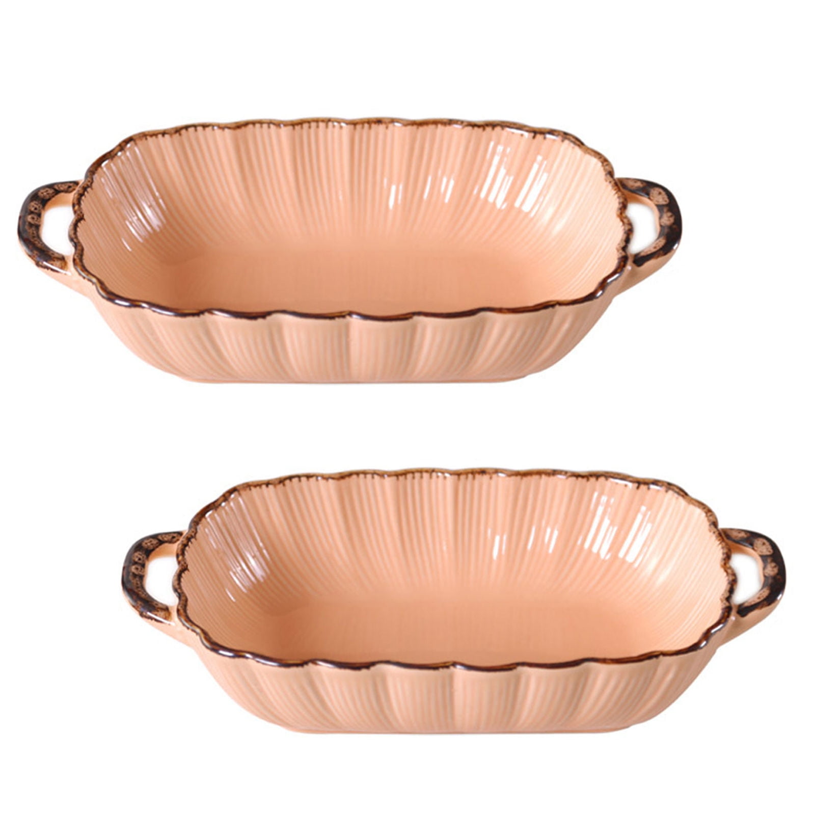 Qeeadeea Ceramic Baking Dishes For Oven, set of 2, 0.7 Quart Lasagna ...