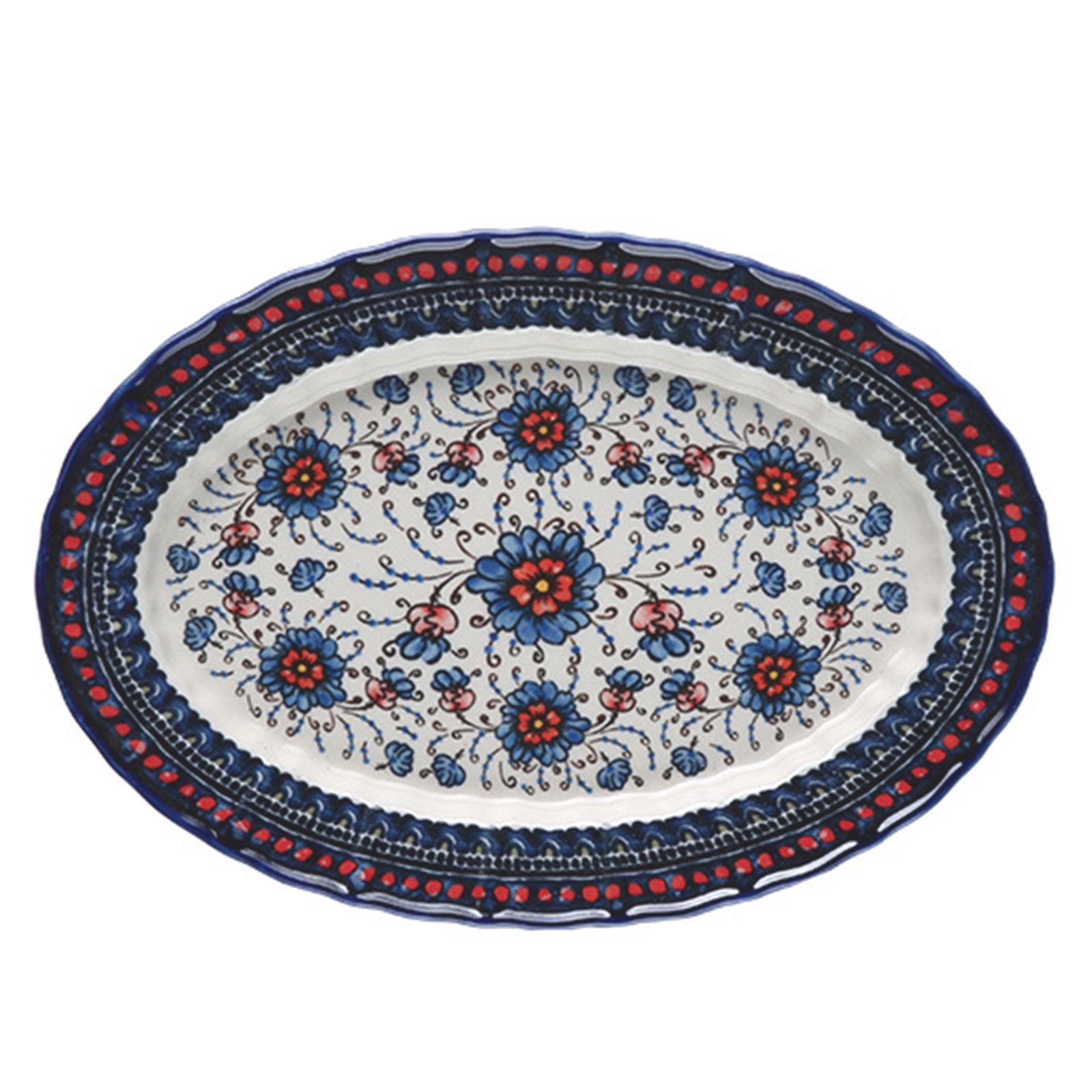Qeeadeea Ceramic Kitchen Plates, Oval Serving Plates Porcelain,large ...
