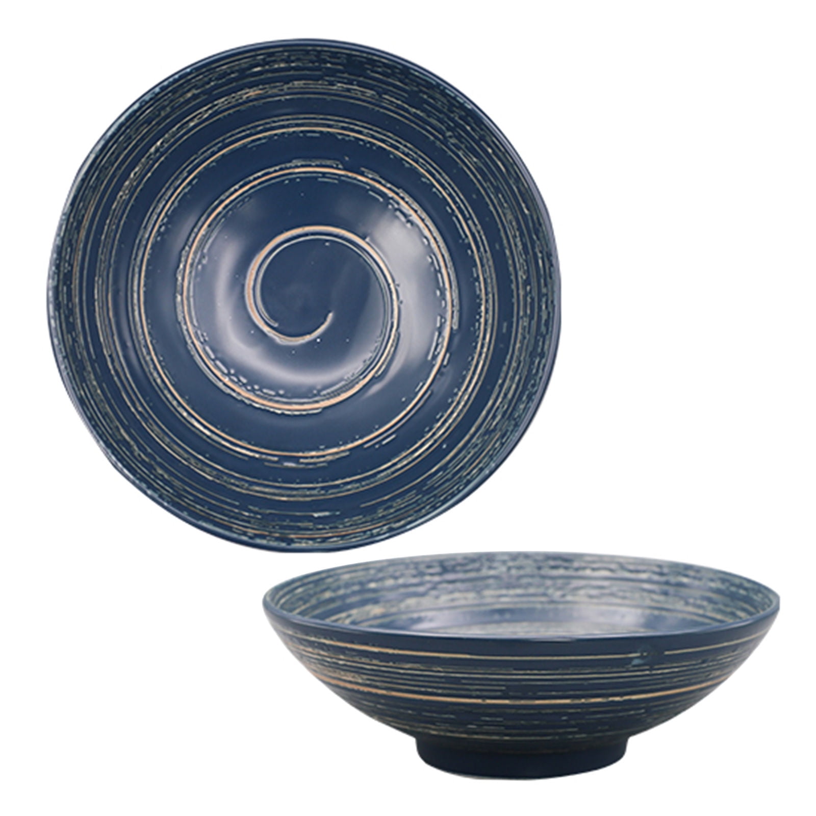 Qeeadeea Ceramic Ramen Bowl Set Of 2, Stackable Pasta Bowls, 8.5 Inch ...