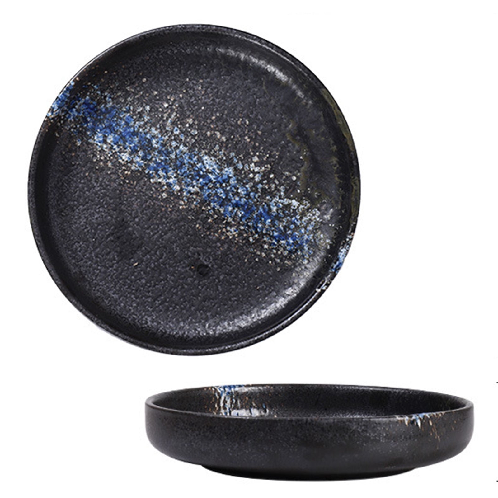Qeeadeea Ceramic Soup Plate Set Of 2, Stackable Pasta salad Bowls 25oz ...