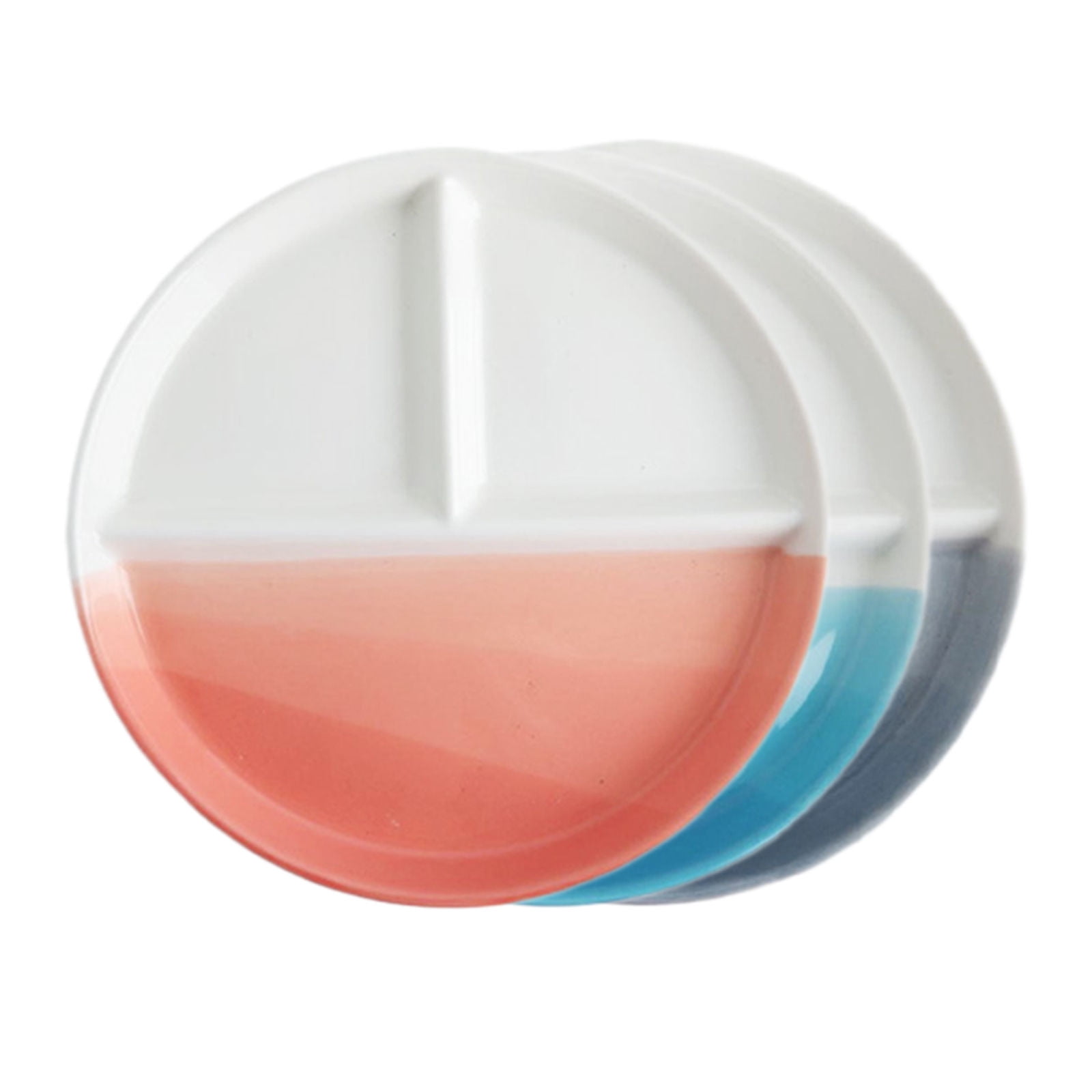 Qeeadeea Gradient Portion Control Plates, Divided Plates For Adults ...