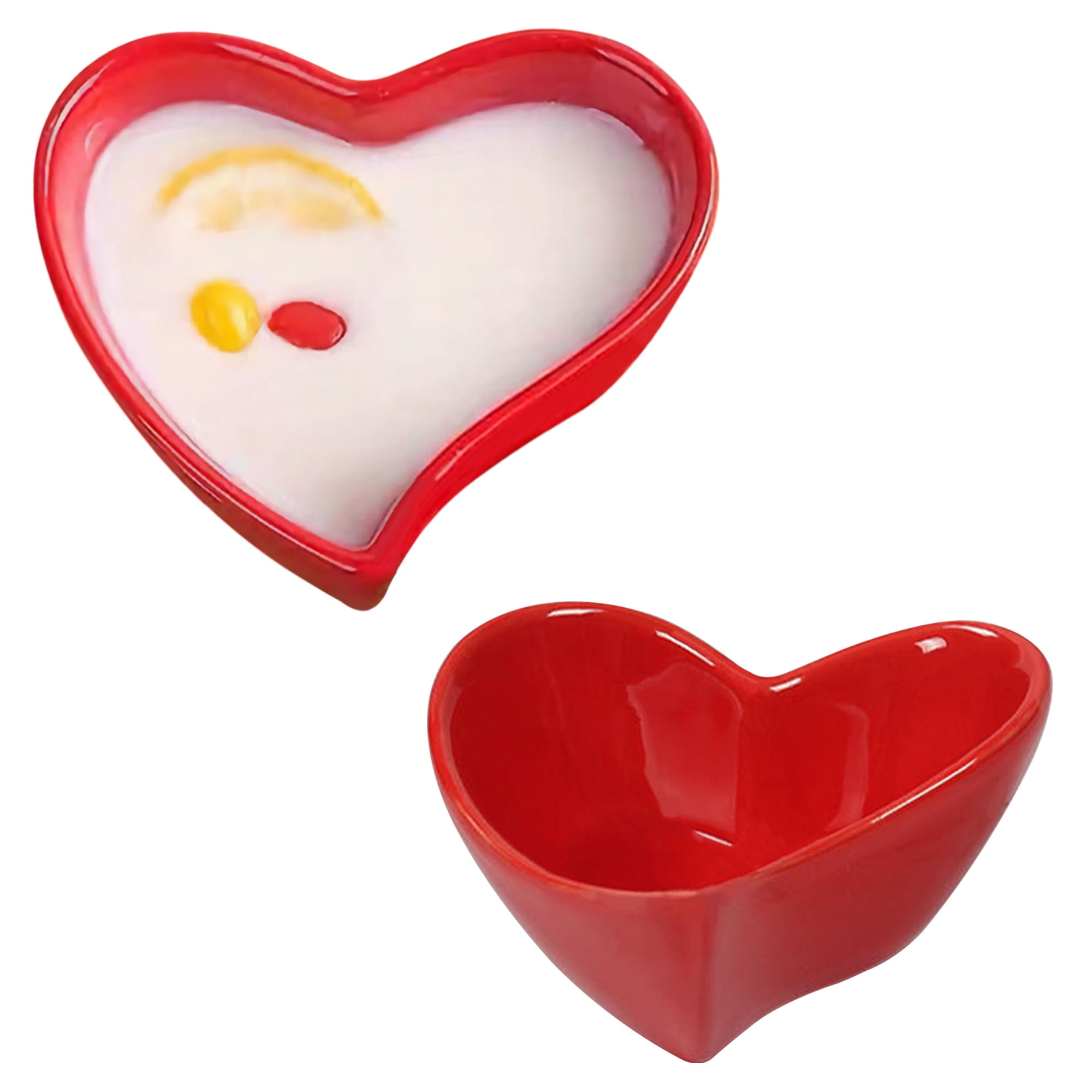 Qeeadeea Heart Shaped Ramekins 4 Oz Oven Safe, Creme Brulee Ramekins ...