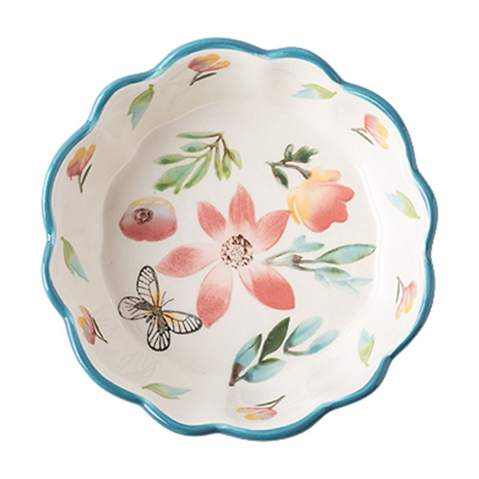 Qeeadeea Small Round Baking Dish, Colorful Ceramic Pie Pan, Round ...