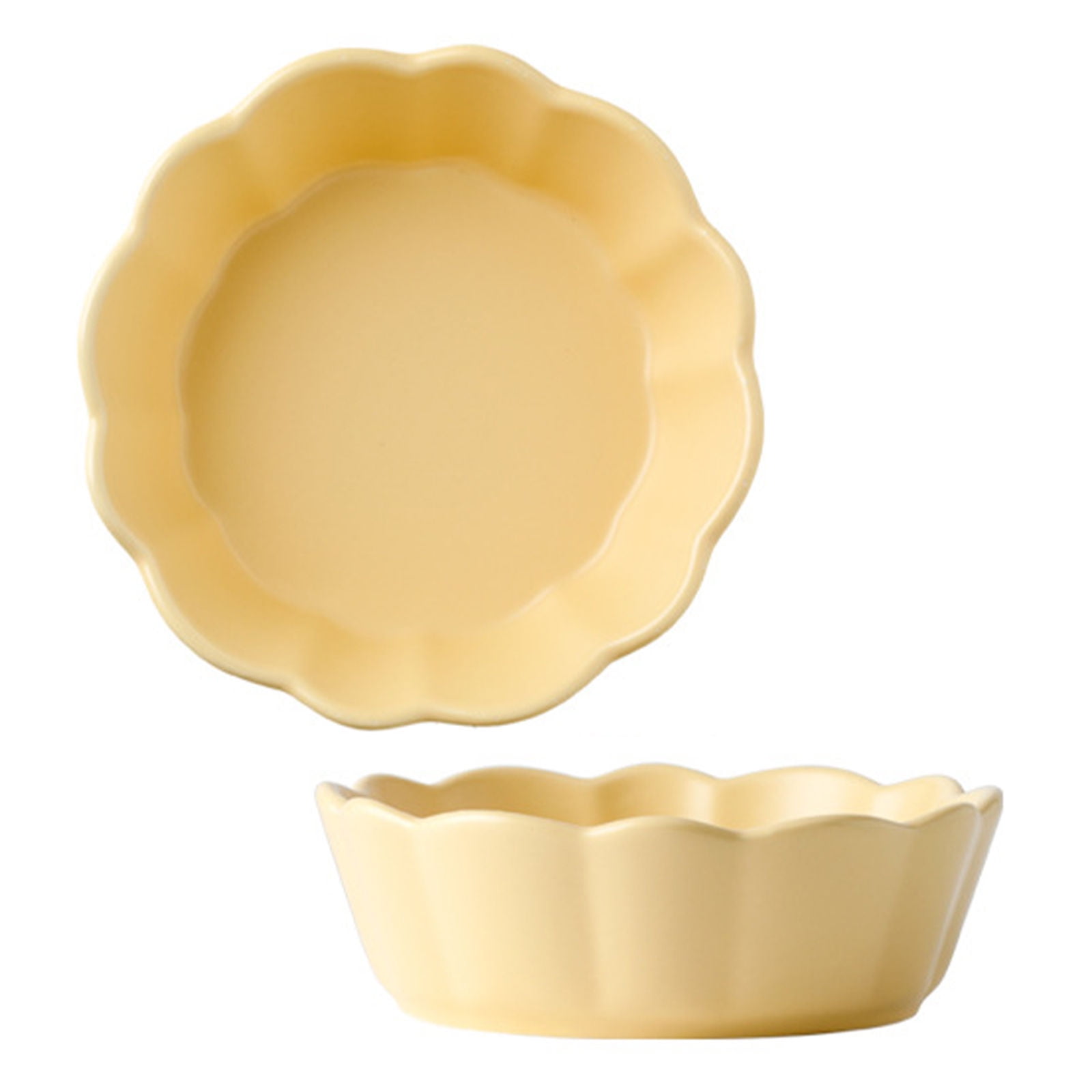Qeeadeea Small Round Baking Dish Set Of 2, Colorful Ceramic Pie Pan ...